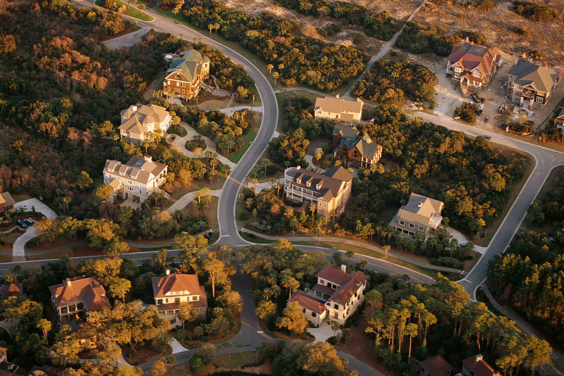 Kiawah Island Homes'un havadan görünümü