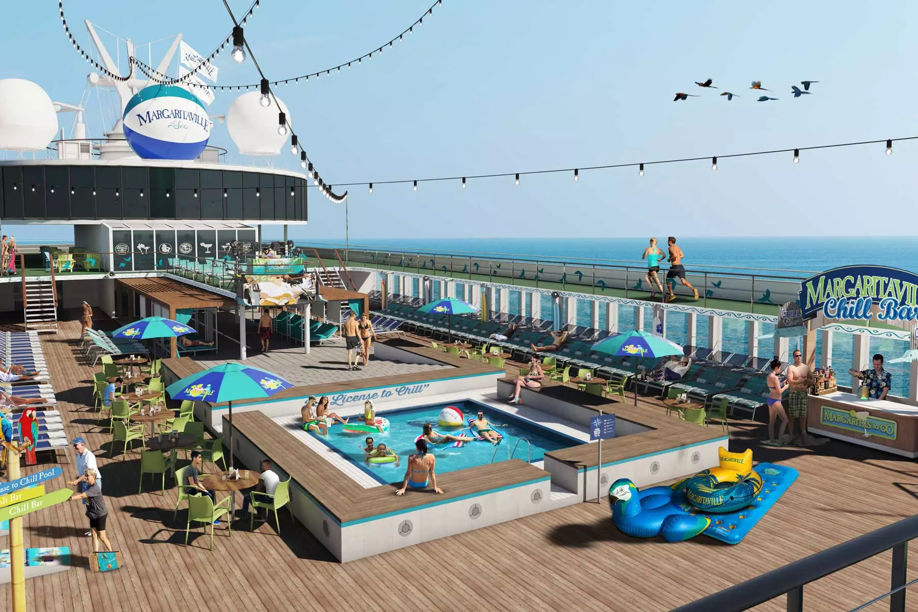 Ang mga rendering sa Margaritaville cruise ship ni Jimmy Buffet