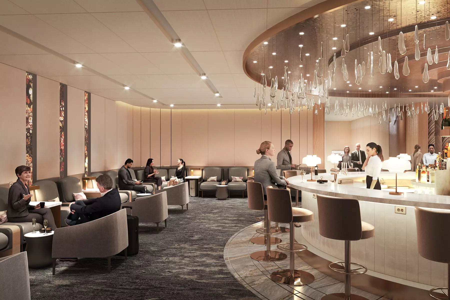 Renderizações do novo Terminal 8 no JFK para British Airways e American Airlines