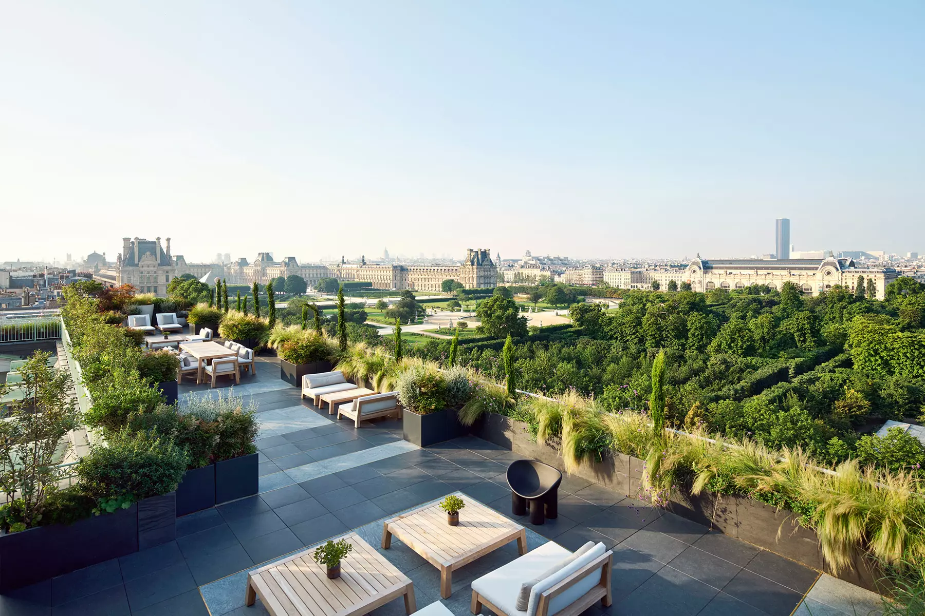 Die Terrasse im Le Meurice „Belle Etoile Penthouse Suite