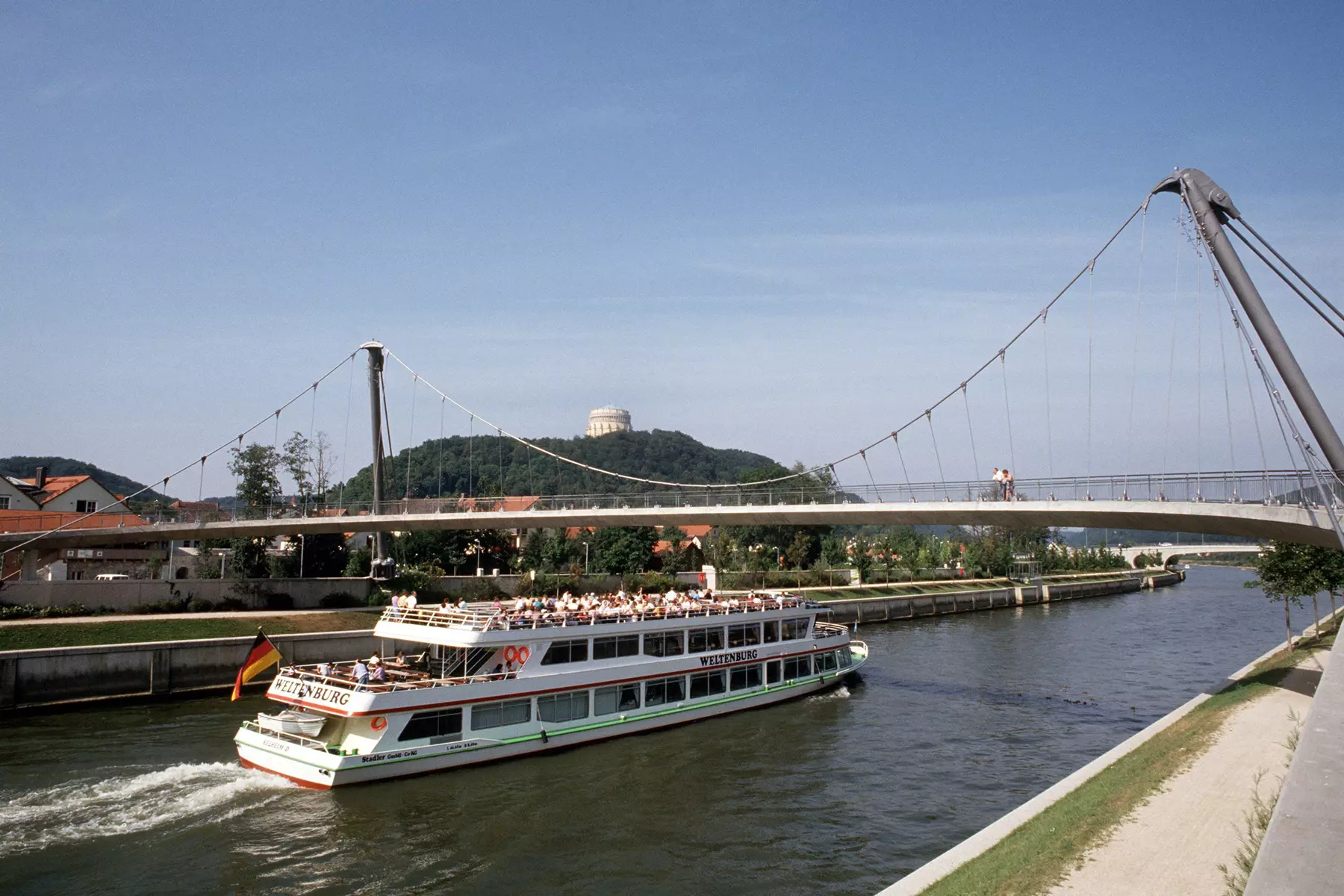 Rhein-Main-Donau-Kanal im bayerischen Kehlheim mnamo Agosti 1992