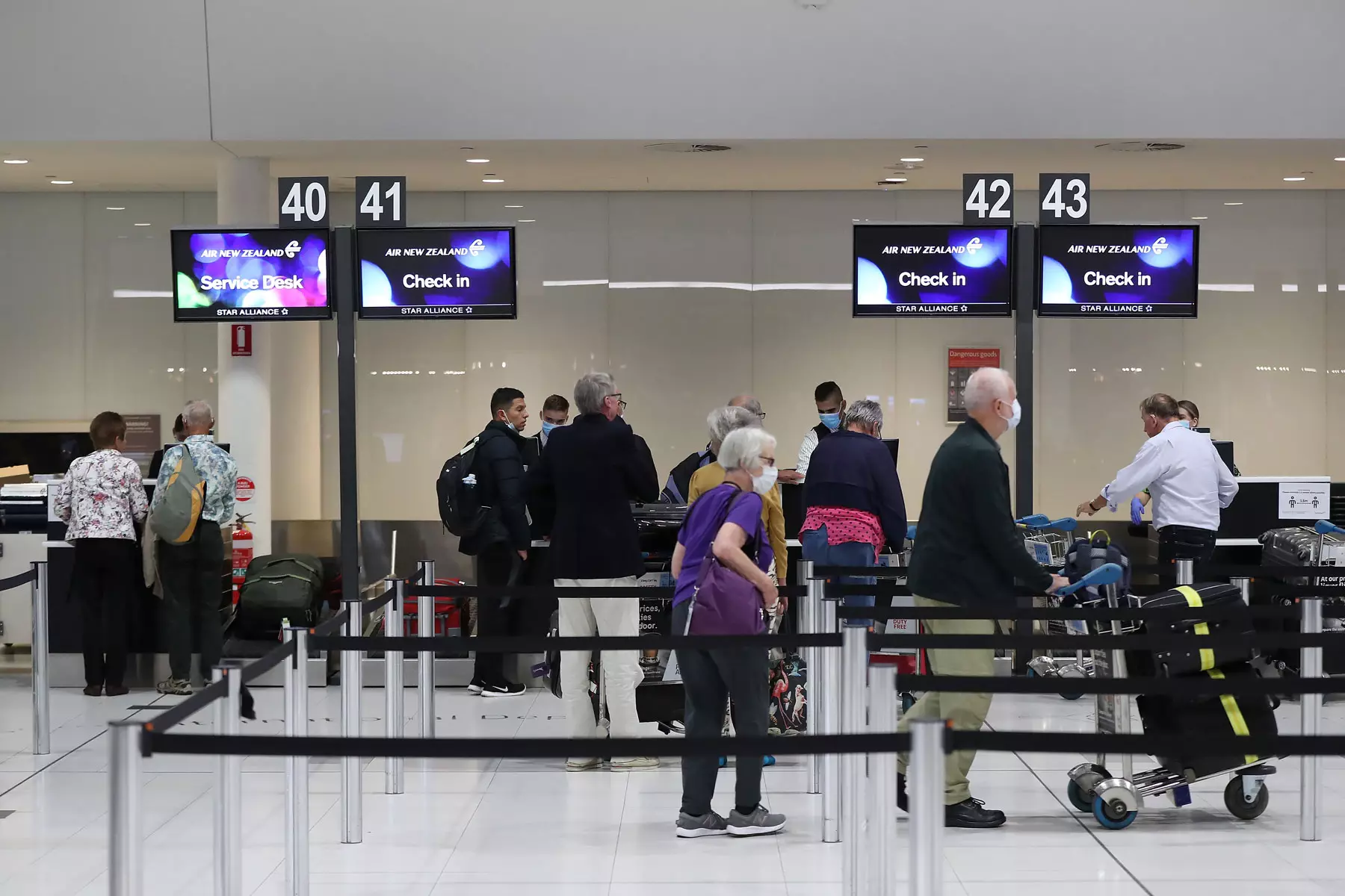 huéspedes en el aeropuerto internacional de Perth