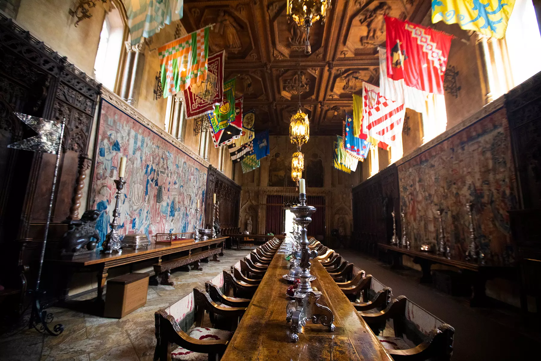 Die eetsaal bekend as die Refectory by Hearst Castle