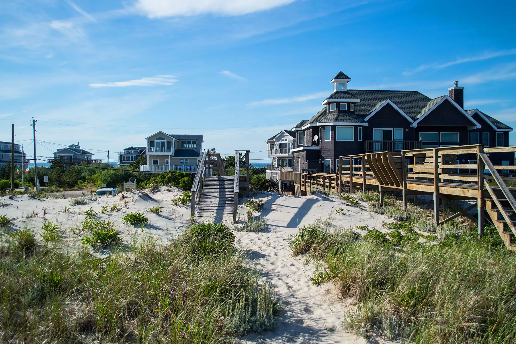 Strandhus om sommeren i Hamptons