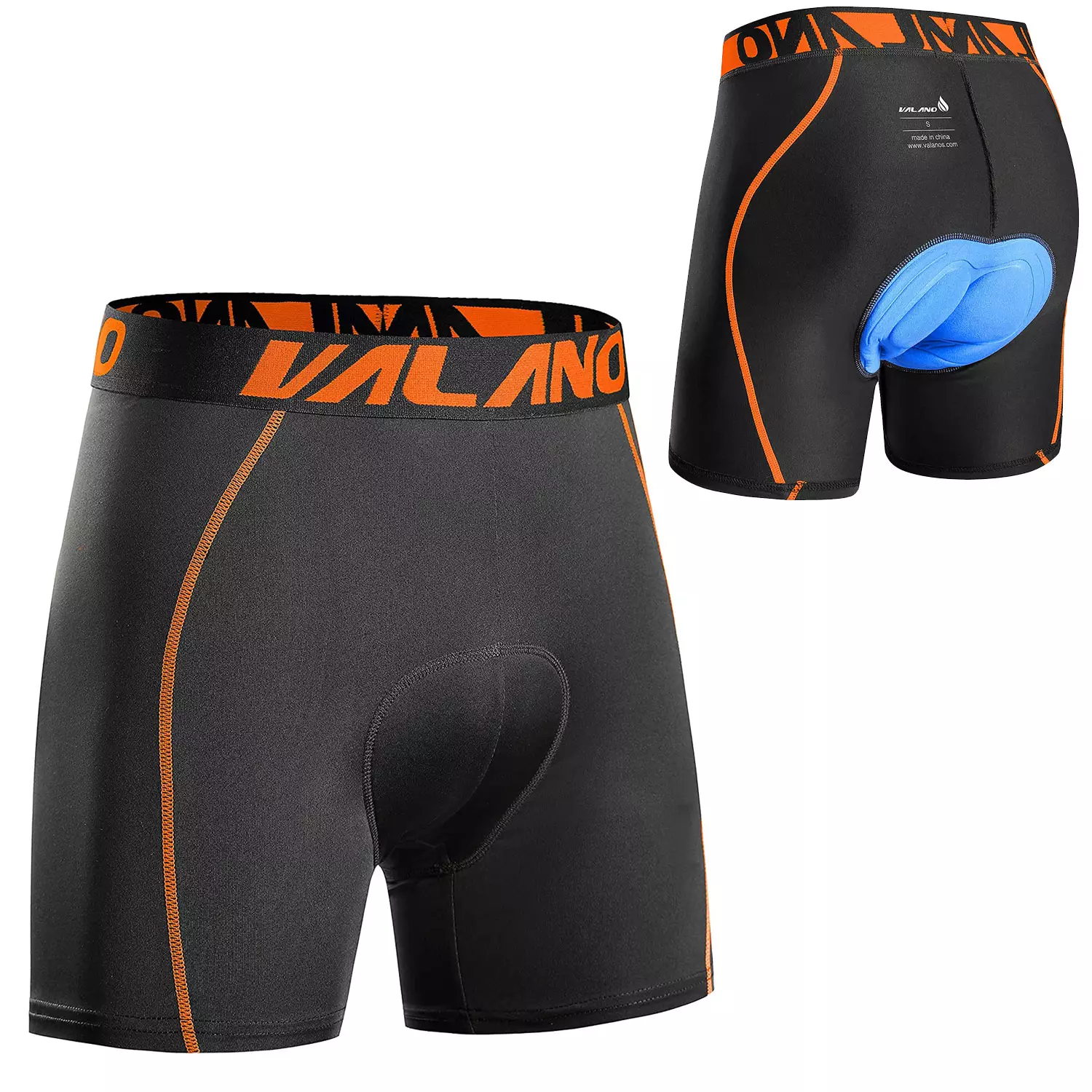 pantalons curts de bicicleta valano taronja