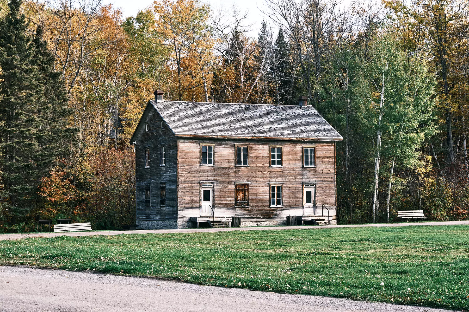 Extérieur d'une maison à Val-Jalbert