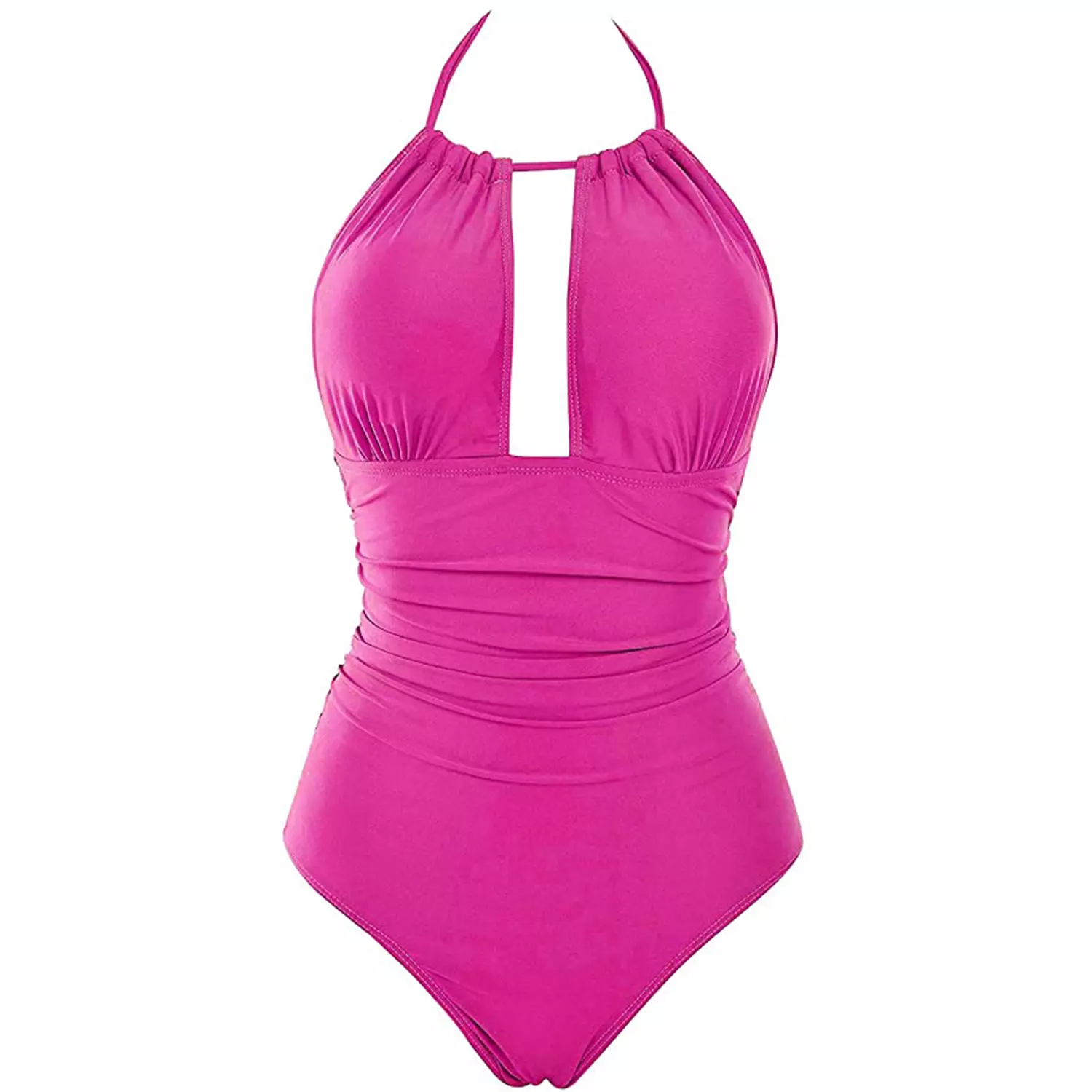 B2prity Costum de baie pentru damă de slăbit dintr-o bucată pentru controlul burticii Costum de baie cu Halter Retro