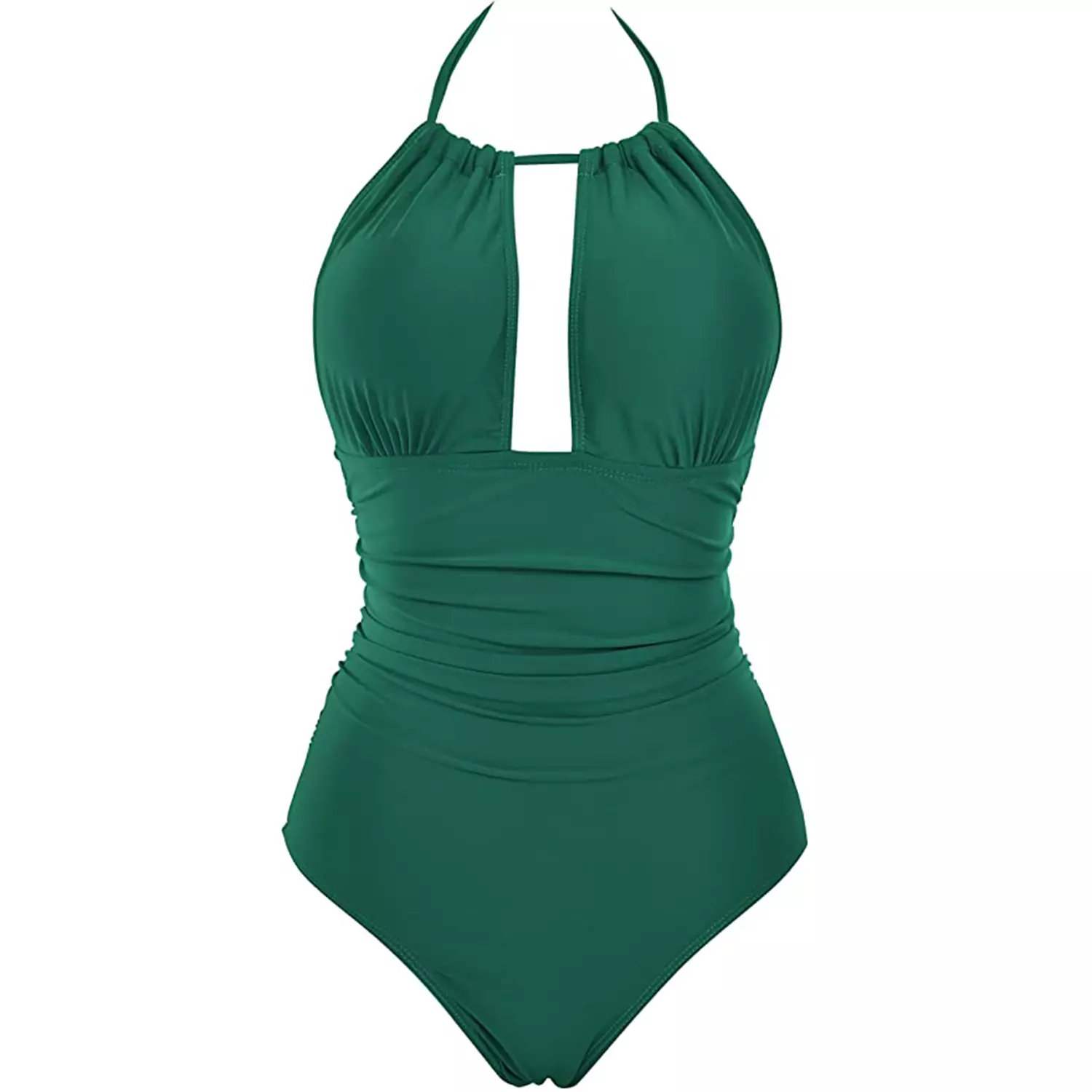 B2prity Wanita Slimming One Piece Swimsuits Tummy Control Baju Mandi Halter Retro