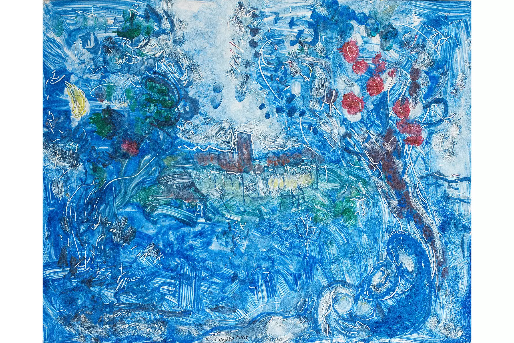 Marc Chagall (1887-1985) Les amoureux jeung l' arbre