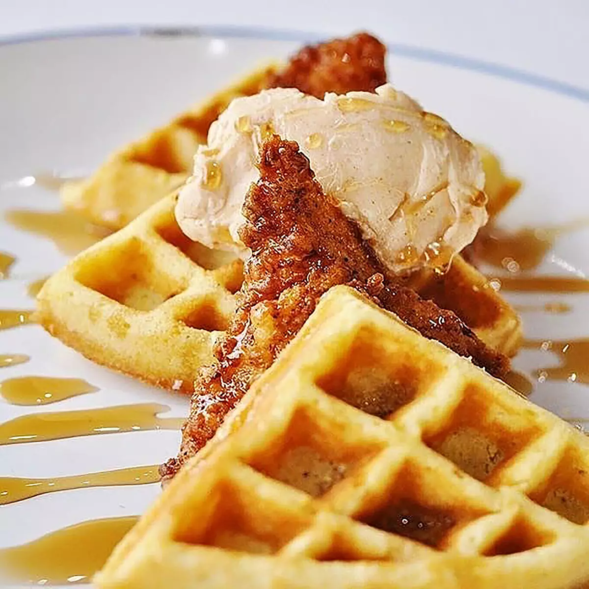 Hoender en Wafels met Stroop