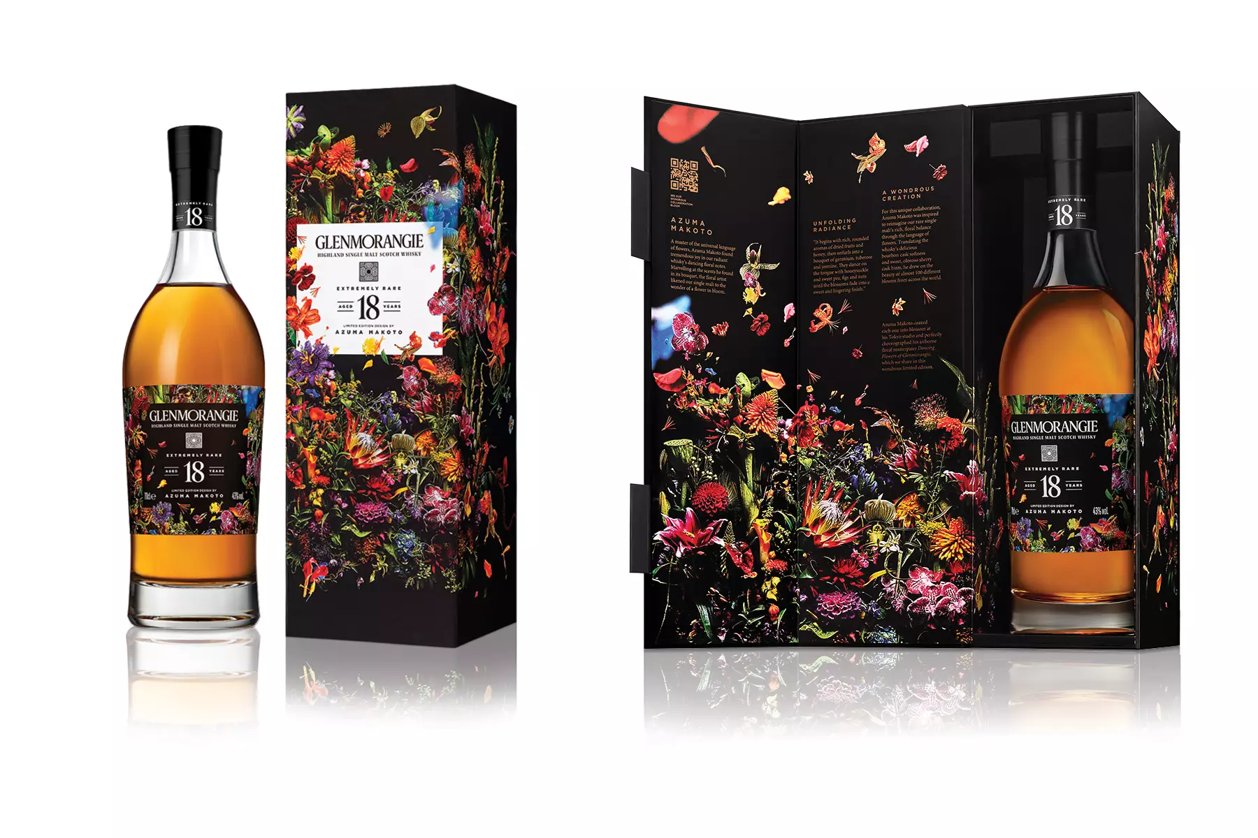 Blomsterkunstner, Azuma Mokoto samarbeider med Glenmorangie for et vakkert blomsterdesign på flasker med begrenset opplag