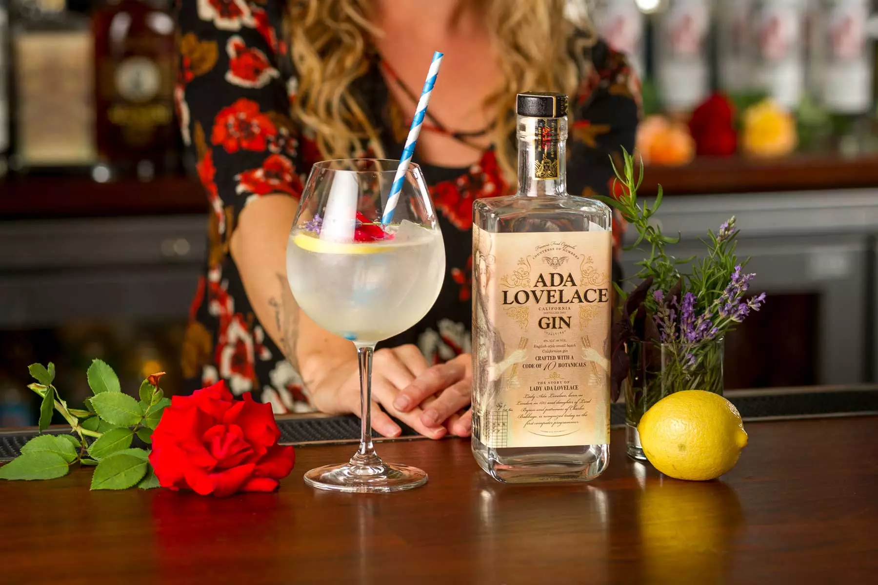 Ada Lovelace Gin mat engem Cocktail