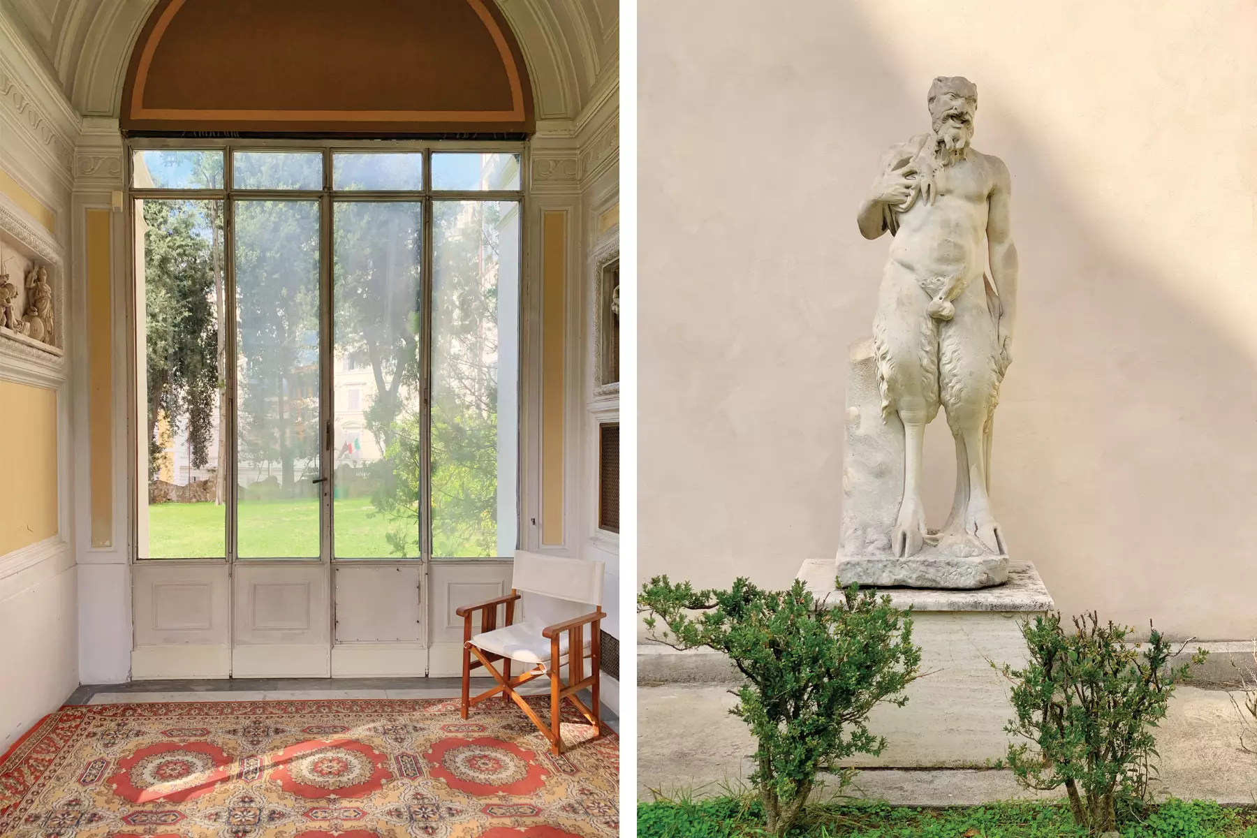 Kamar interior Villa Aurora lan patung Michelangelo