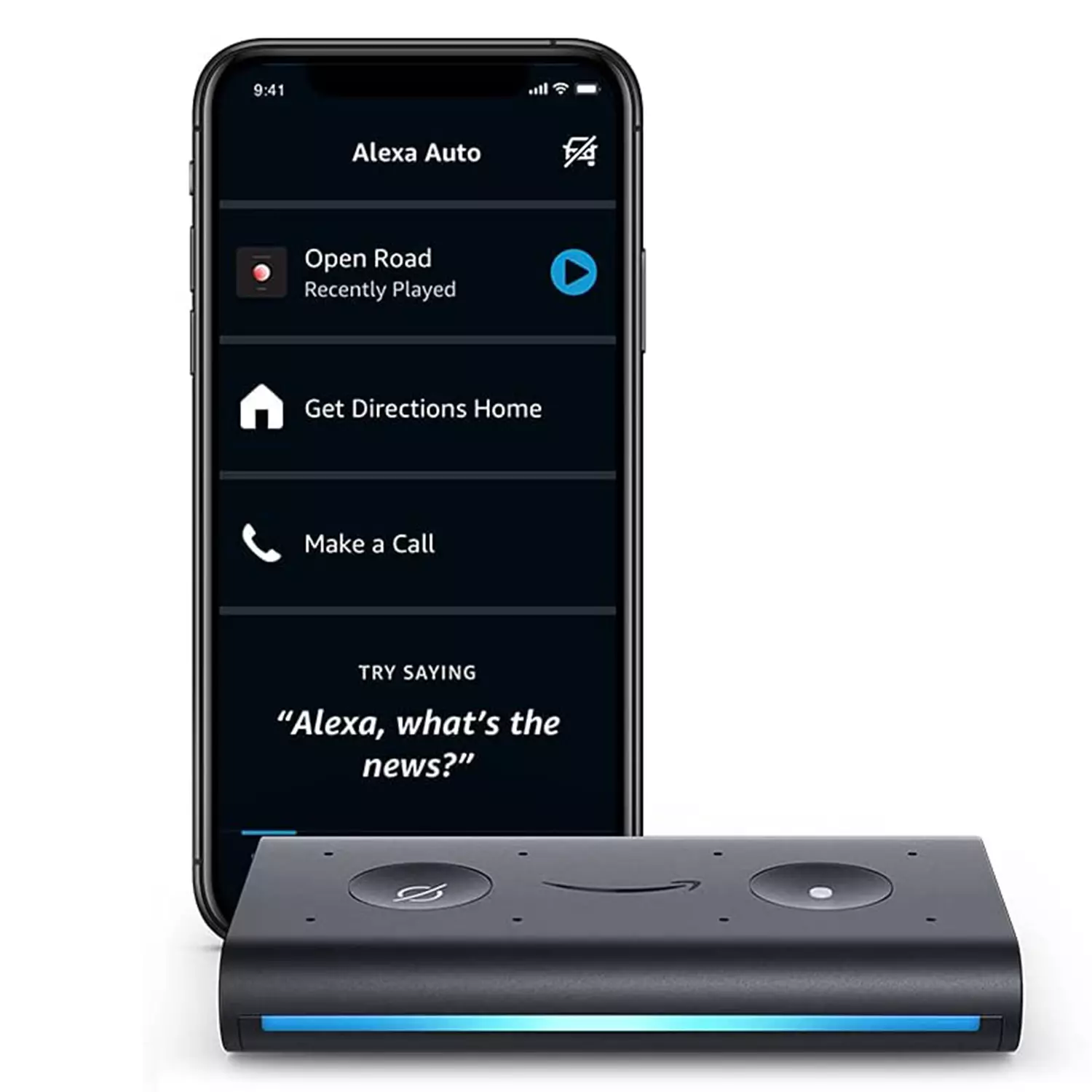 Echo Auto- Hands-free Alexa dina mobil anjeun nganggo telepon anjeun