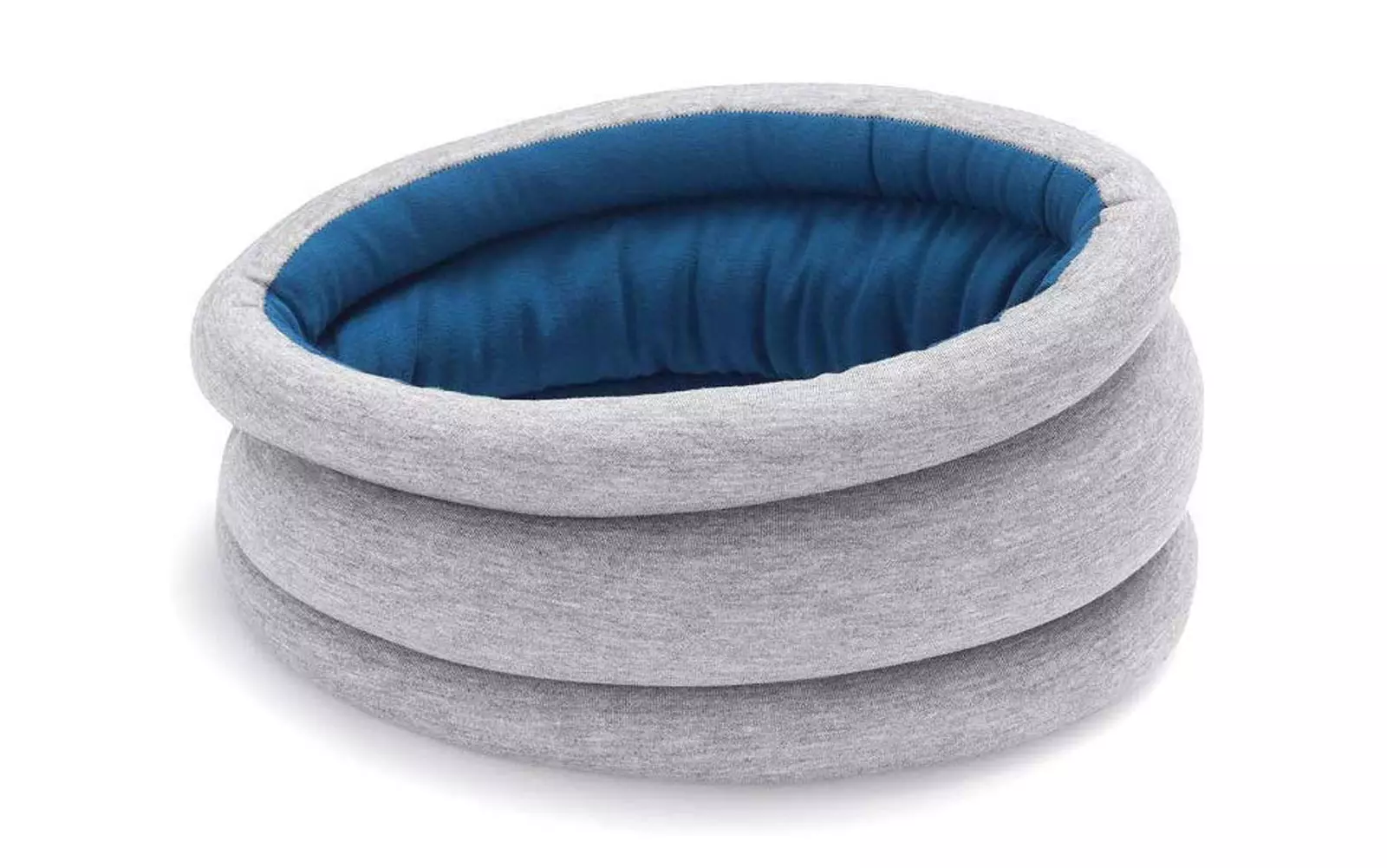 Grey neBlue Round Kufamba Neck Pillow