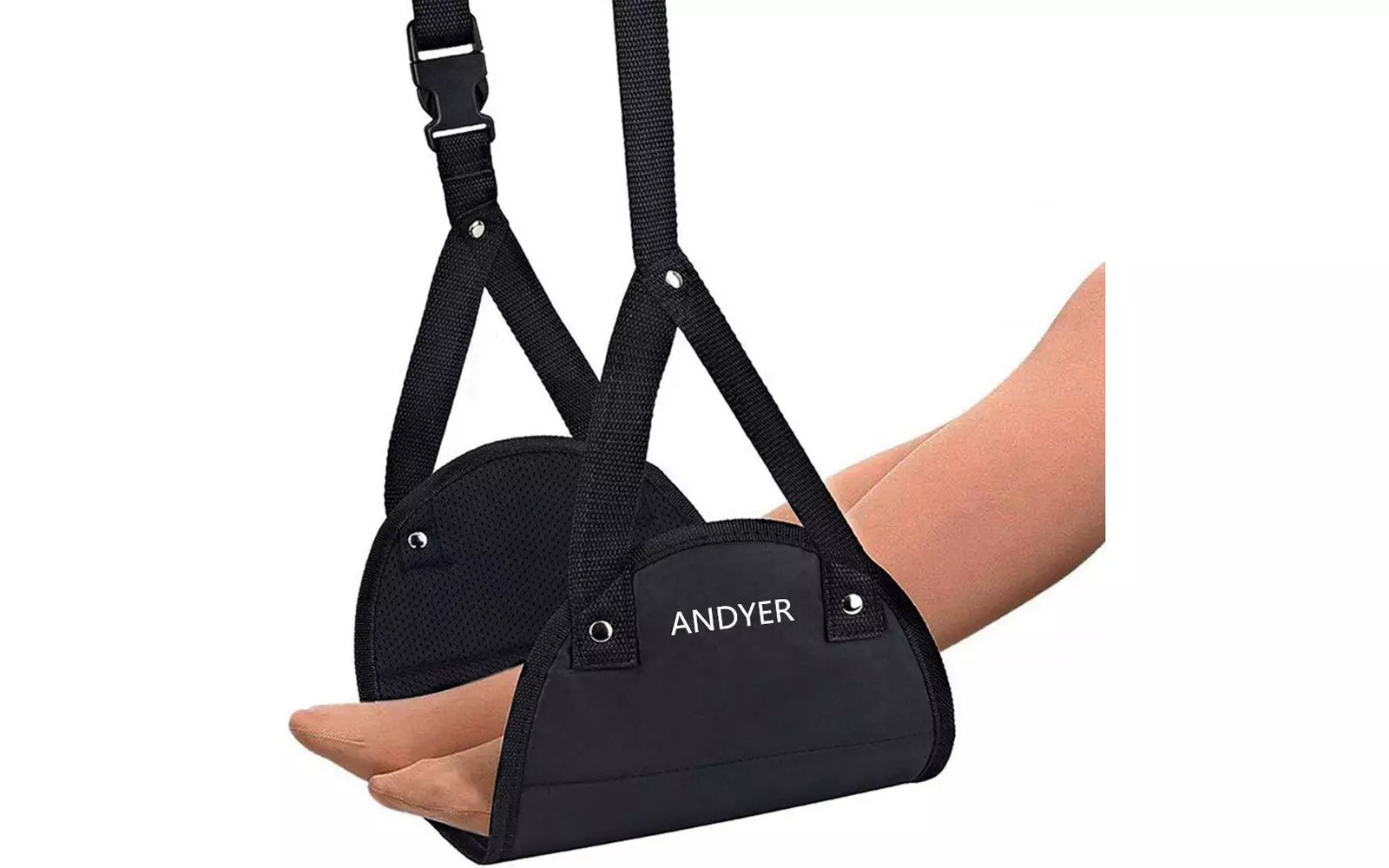 Black Portable Airplane Footrest