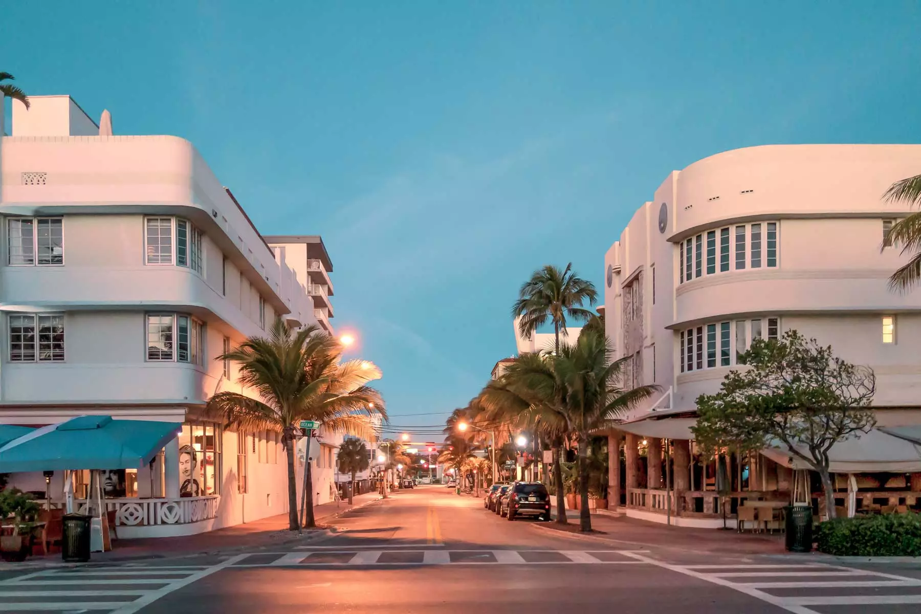 Bâtiments art déco à South Beach, Miami, Floride