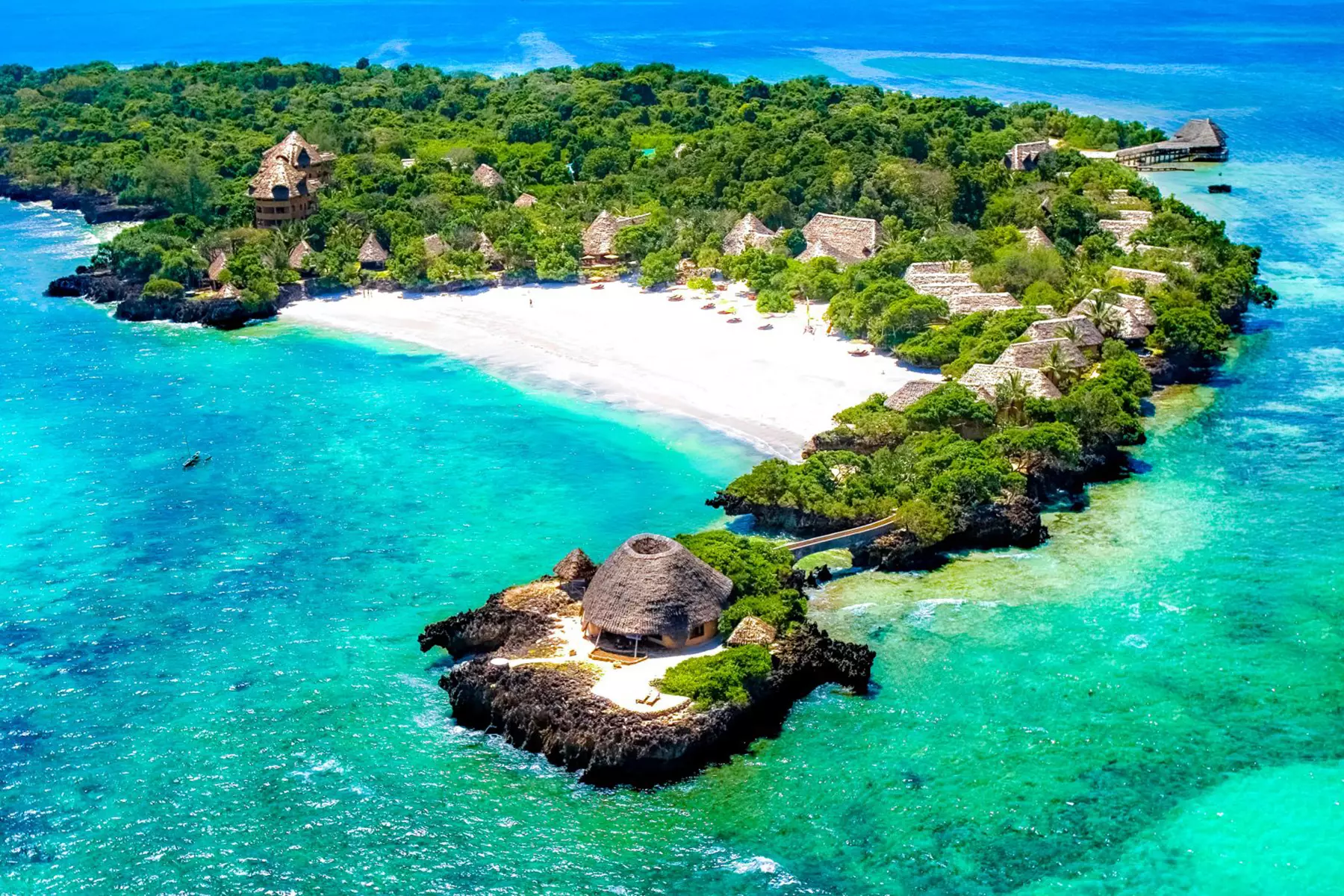 Veduta aerea del The Sands At Chale Island in Kenya