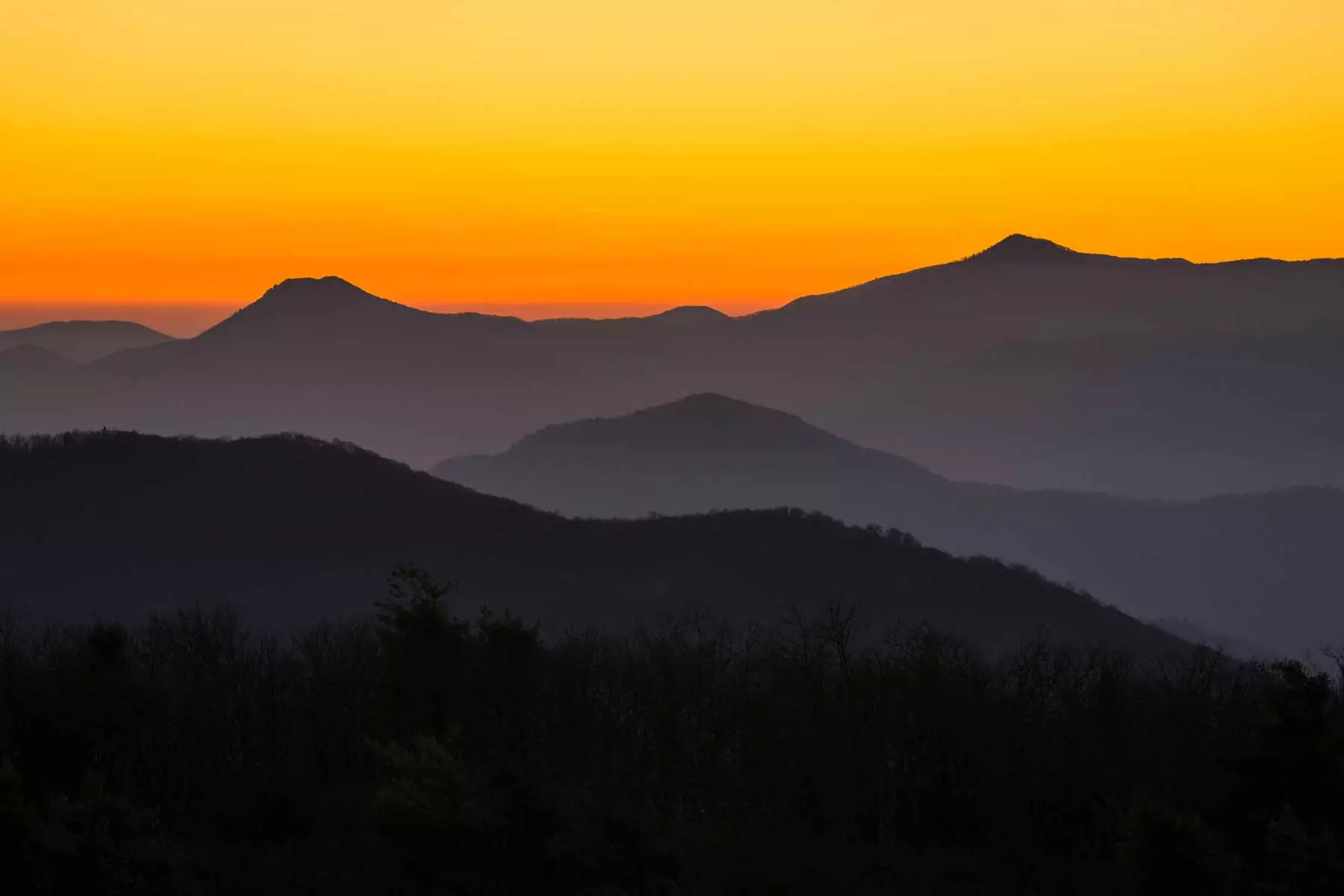 Atardecer na montaña Unaka