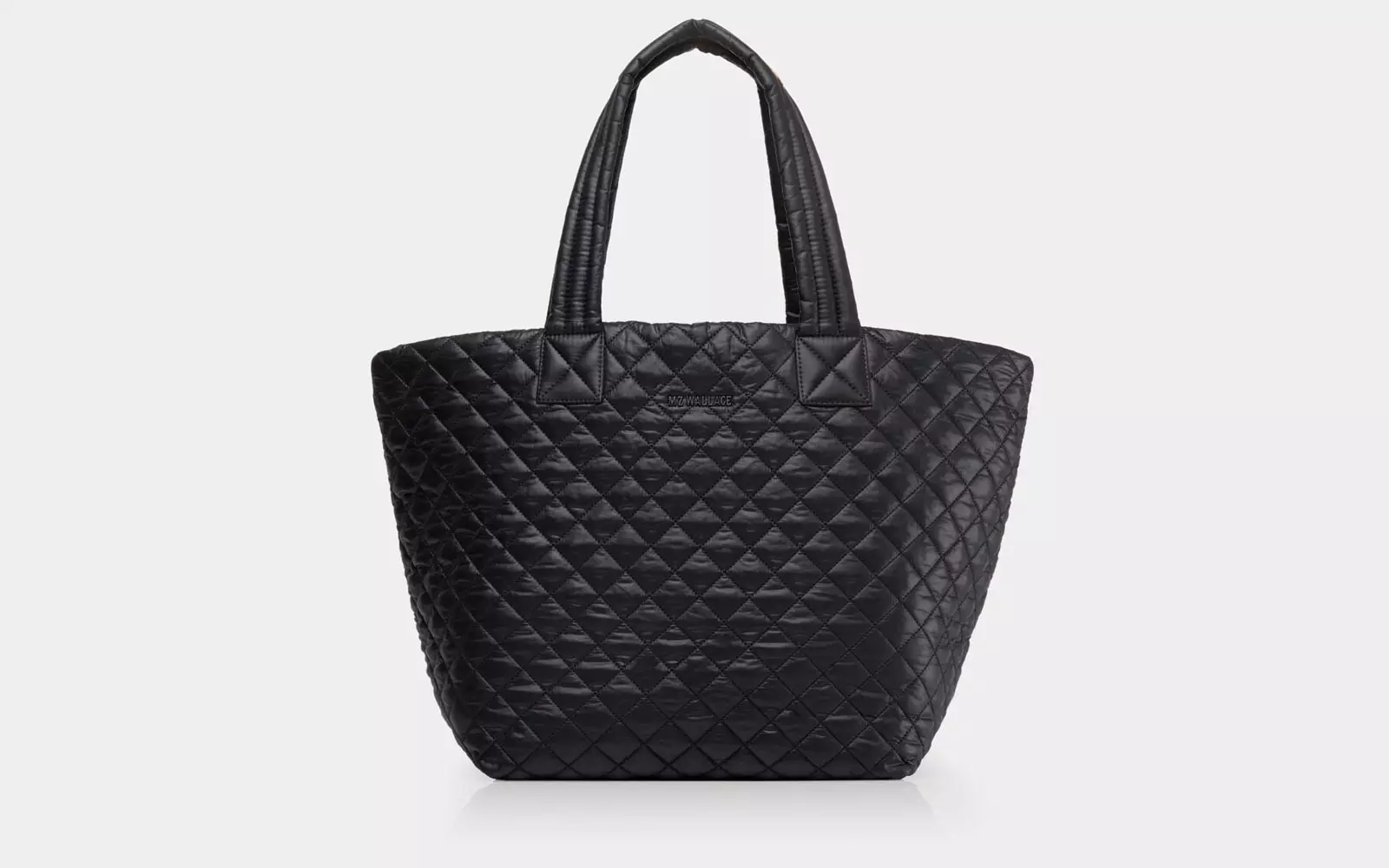 Itim na Quilted Tote Bag
