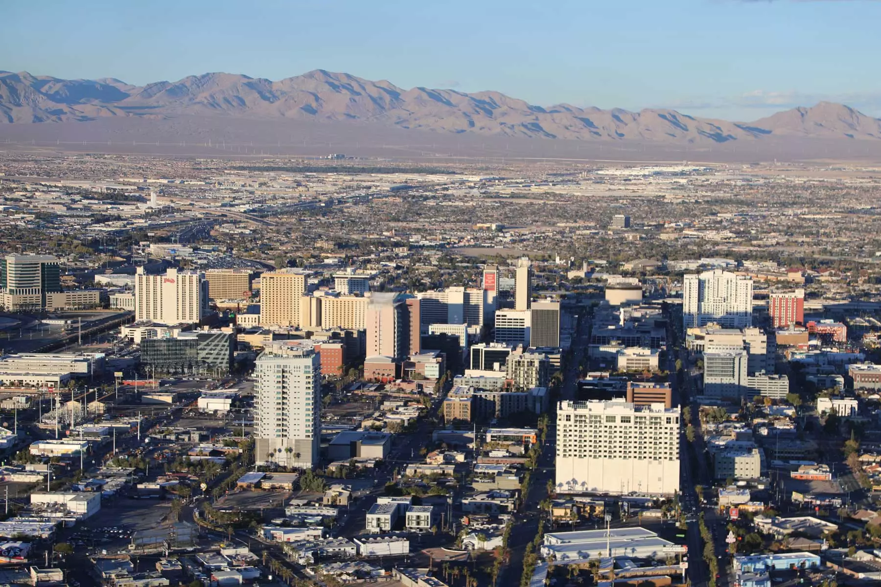 Centro de Las Vegas, vista de ángulo alto