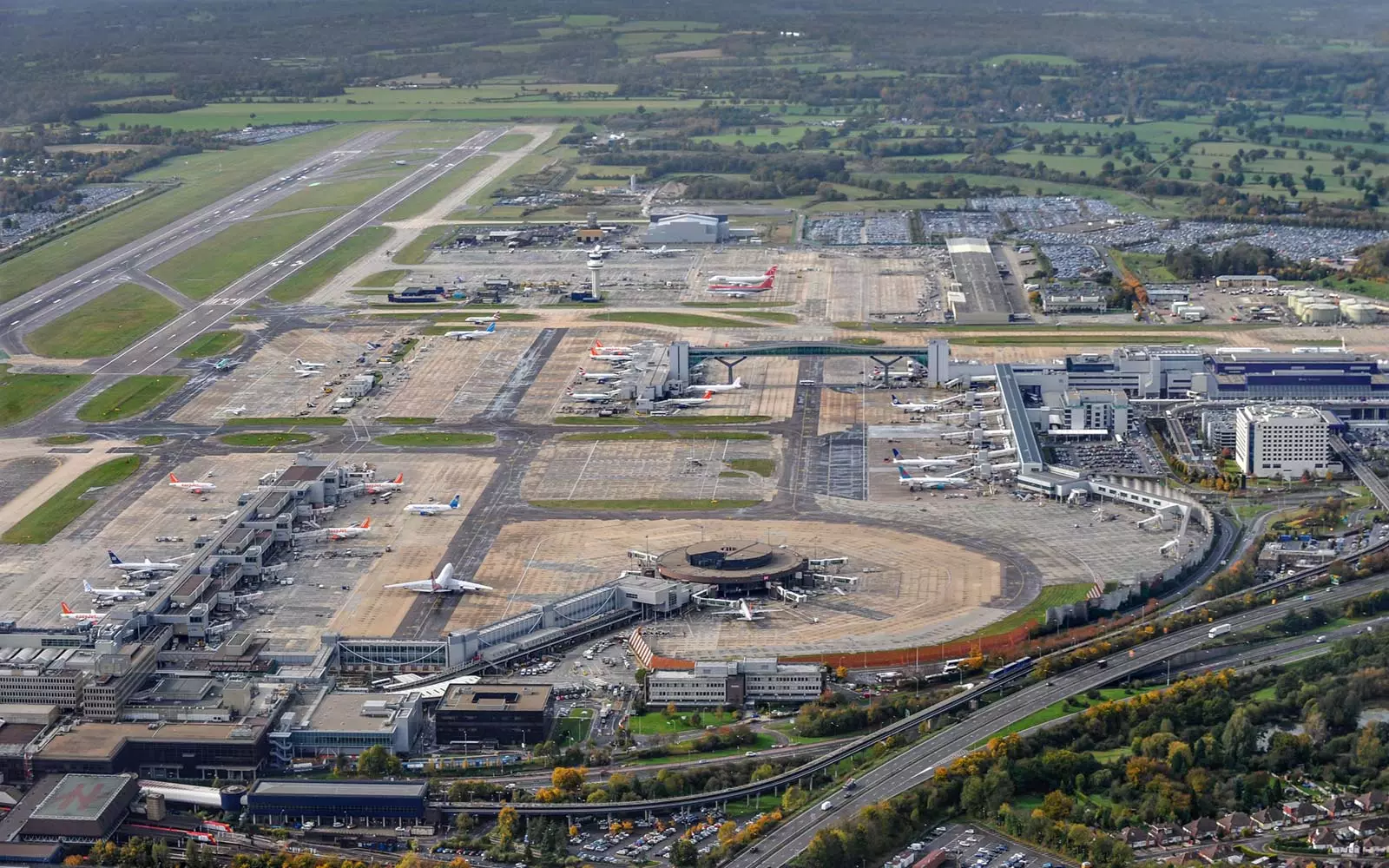 Aerial nke Gatwick Airport London