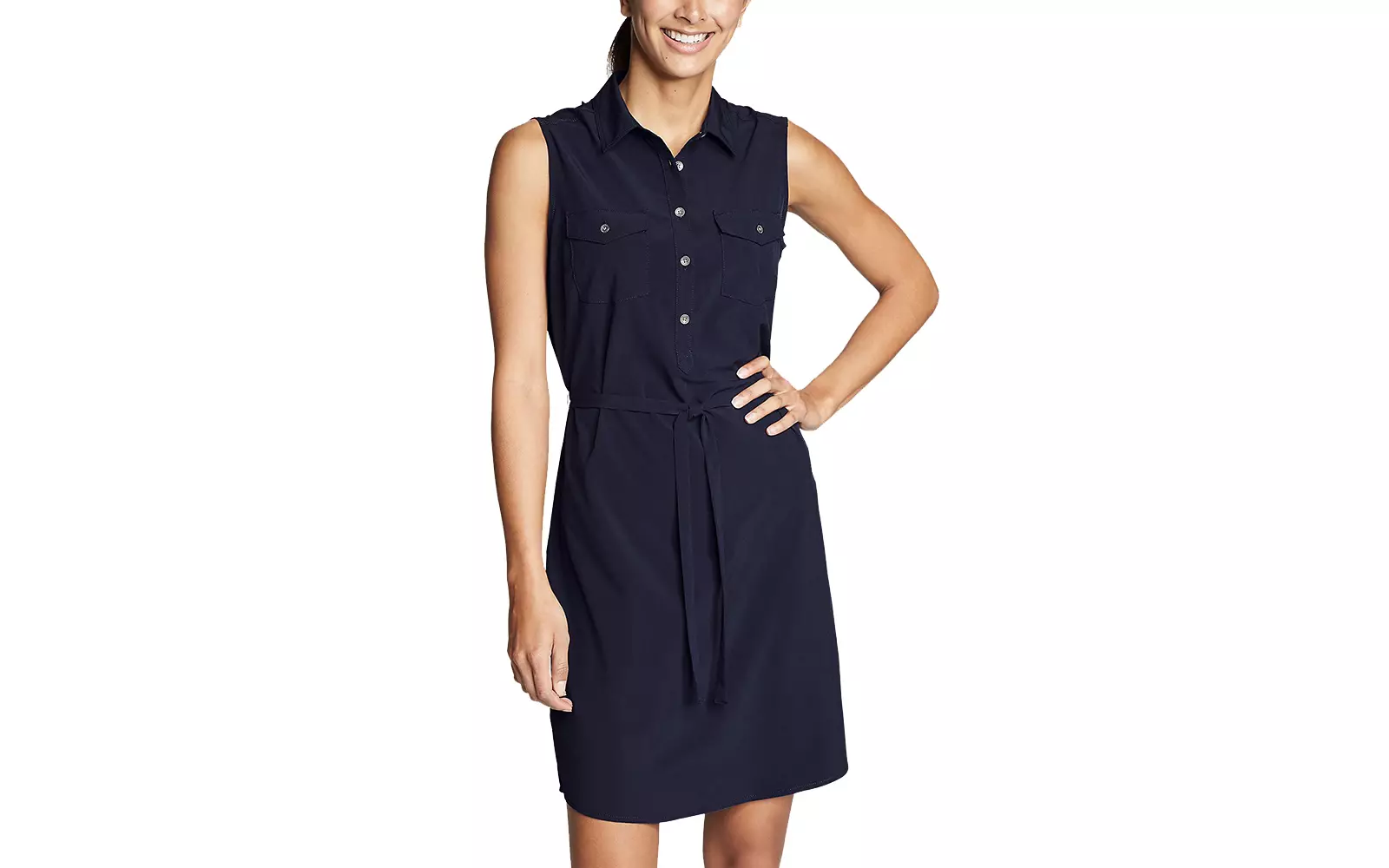 Vestido camisero sin mangas de Eddie Bauer Departure