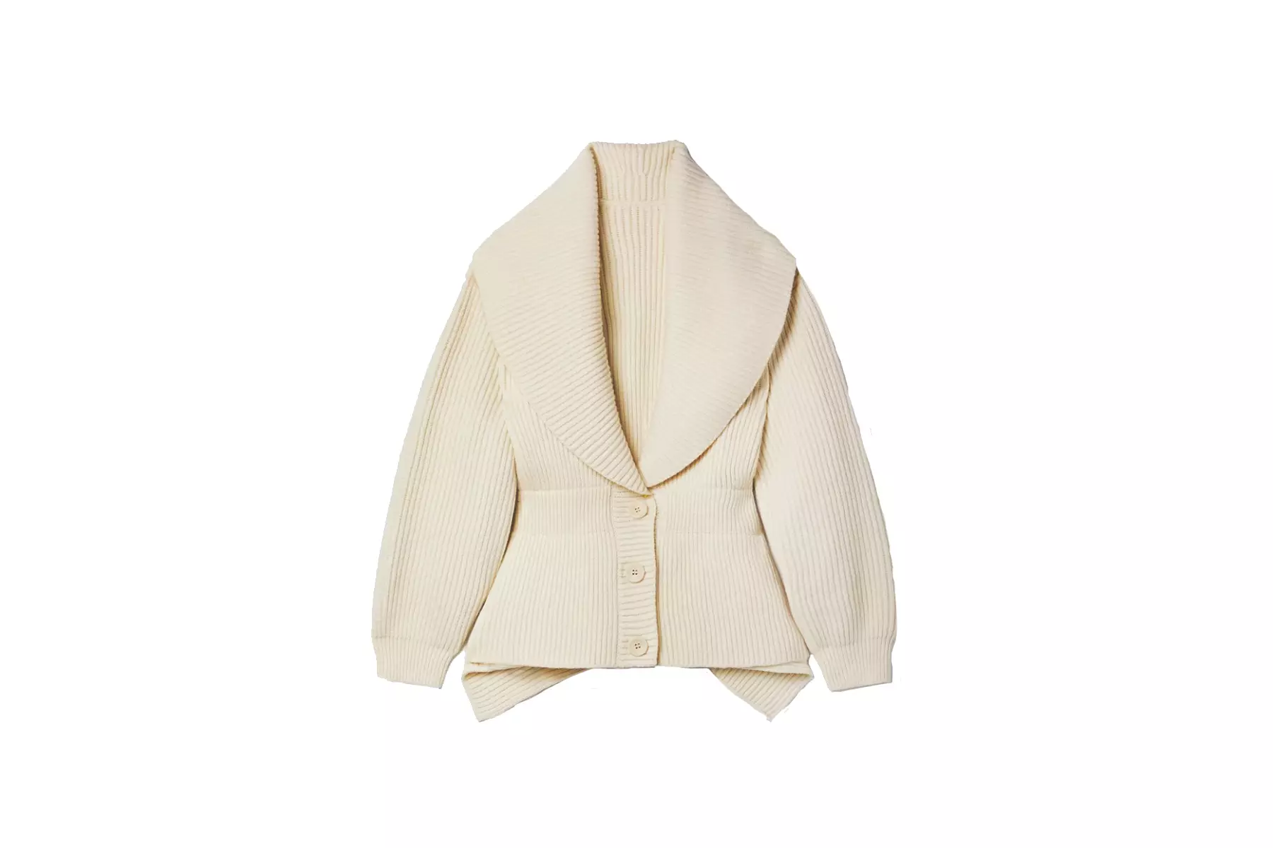 Alaia Ribbed Wool Cashmere Cardi