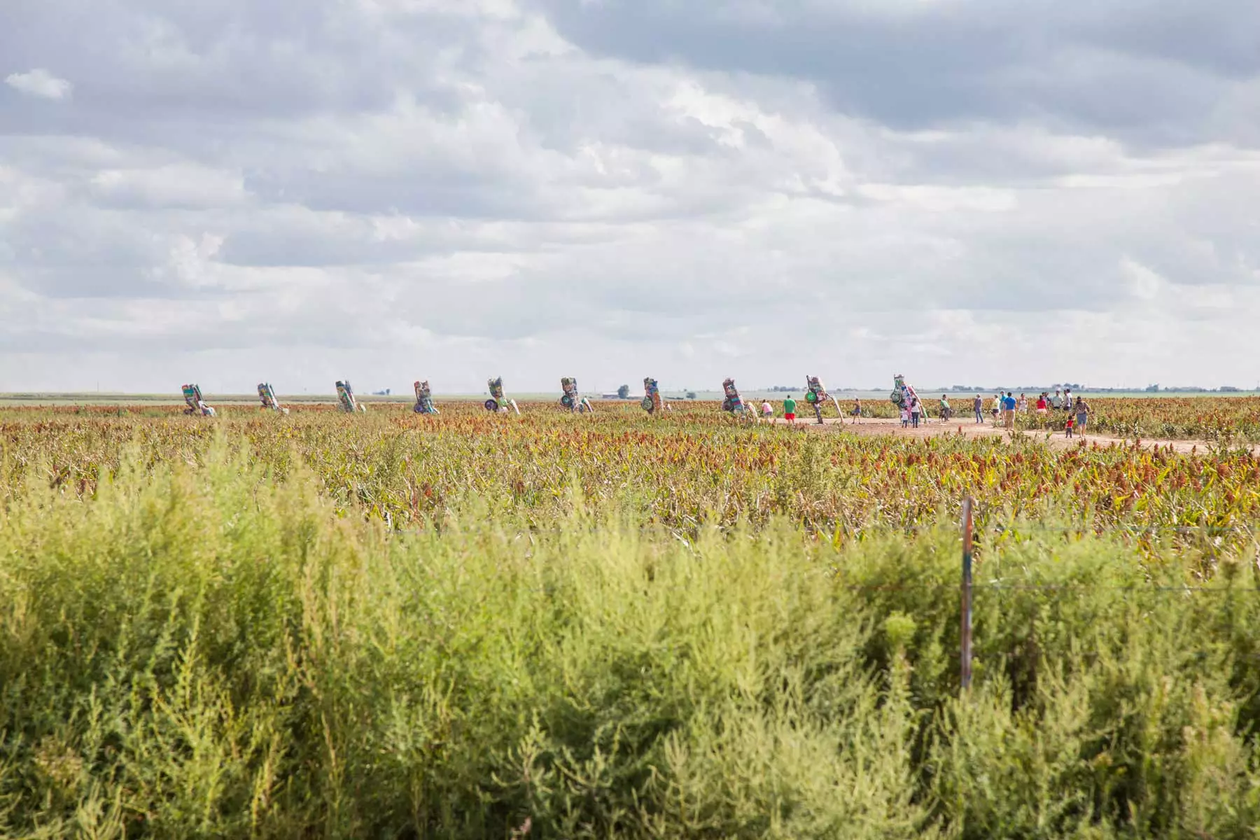 Cadillac Ranch នៅ Amarillo រដ្ឋ Texas