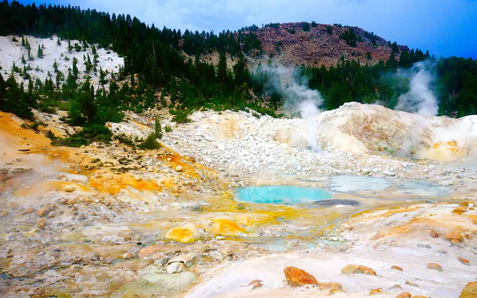 Lassen vulkaniska nationalpark i Kalifornien