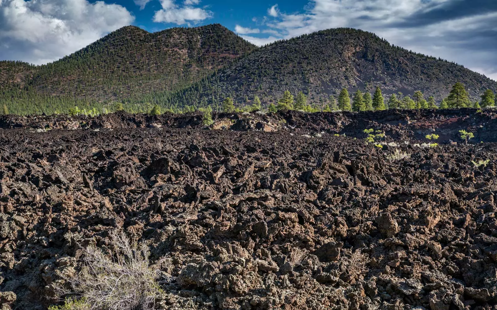 I-Bonito Lava Flow, i-Sunset Crater Volcano National Monument, e-Arizona