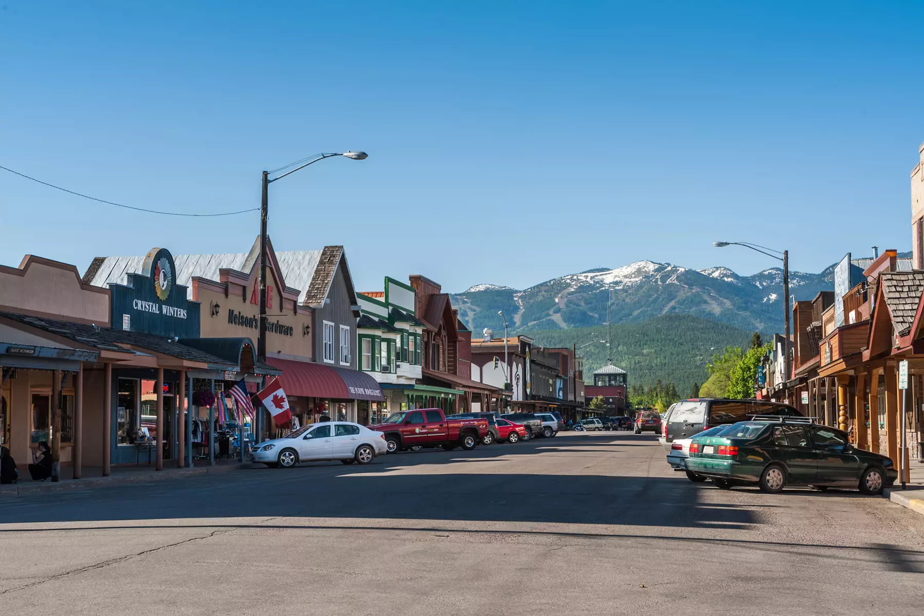 Jalan utama Whitefish di Montana