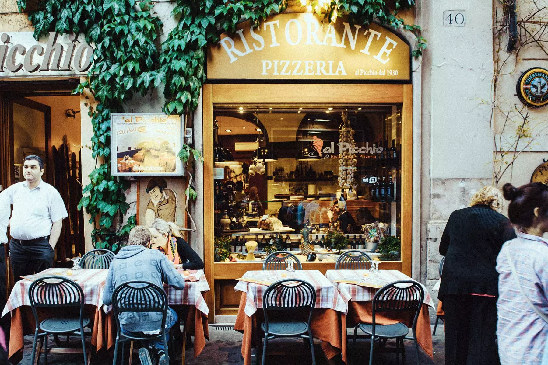 Een pizzeria in Rome, Italië
