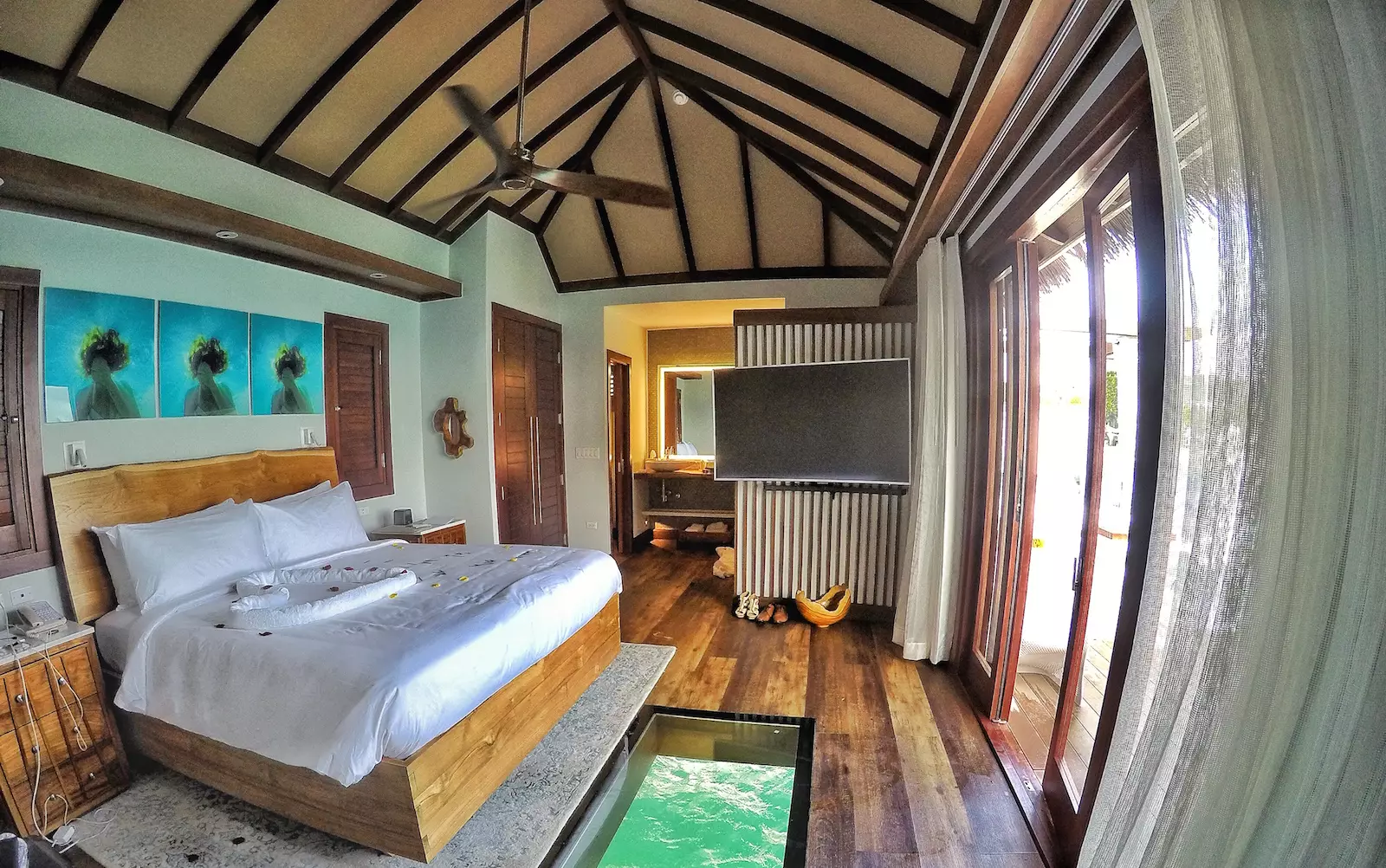 Interior Sandals South Coast overwater bungalows Jamaica