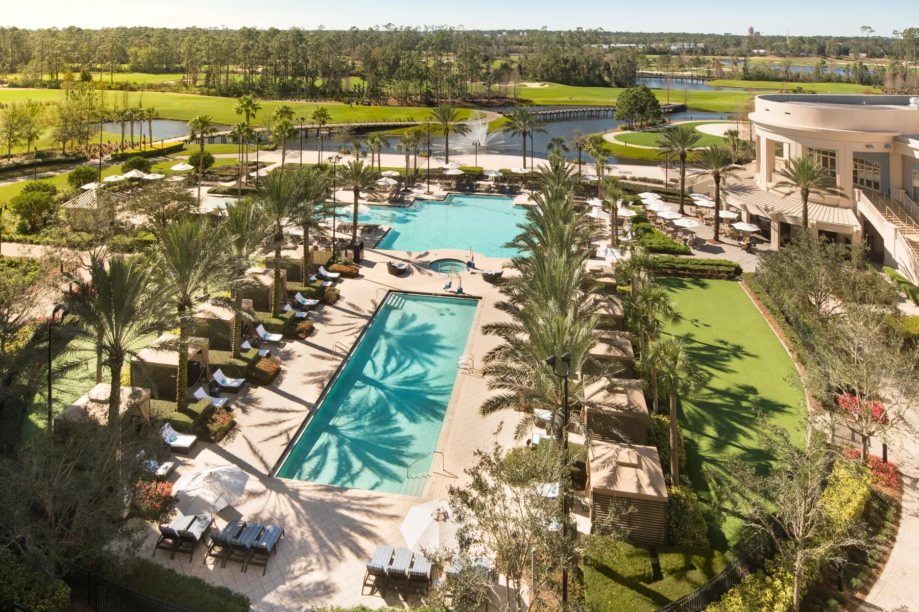 Sundlaug í Waldorf Astoria í Orlando