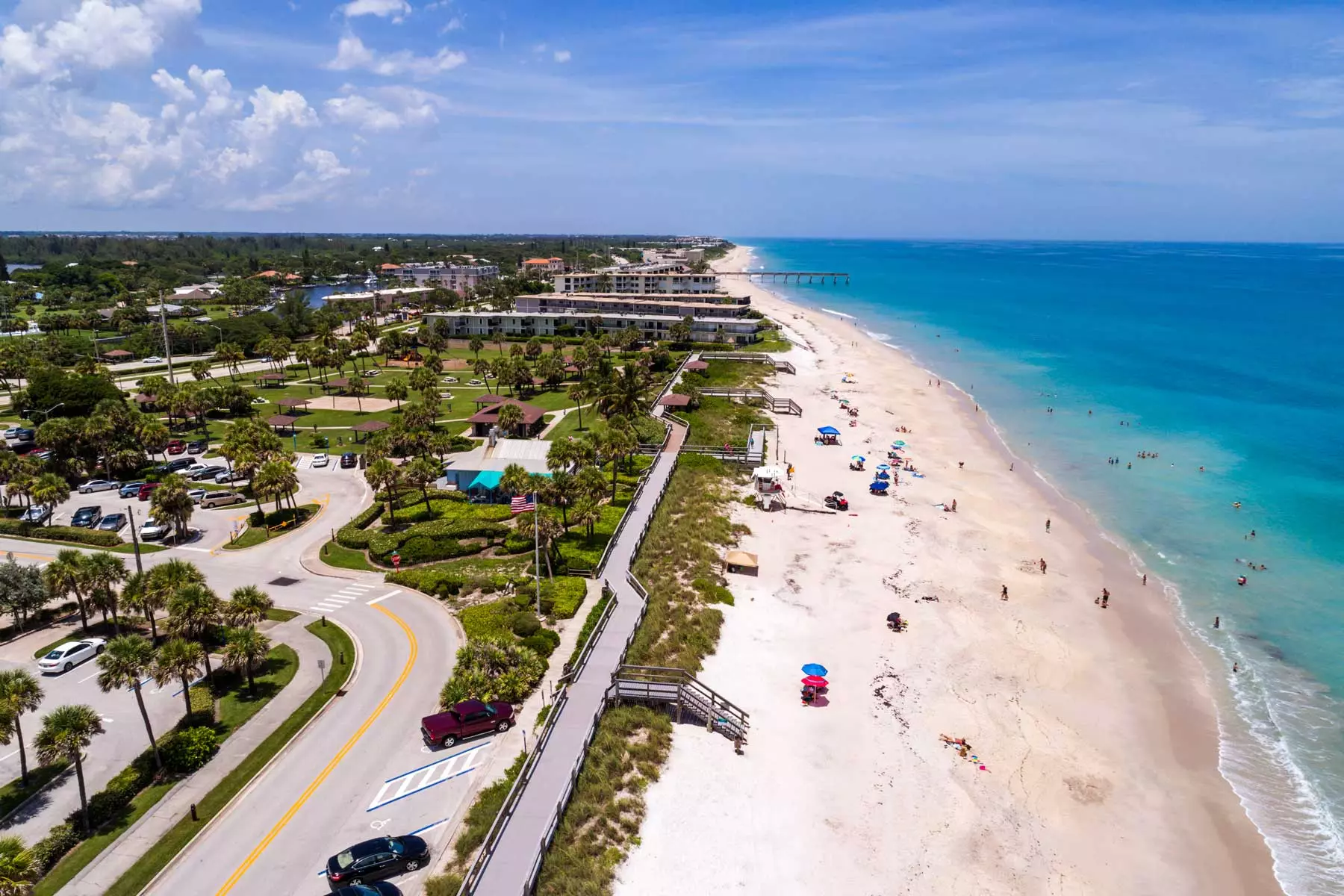 פלורידה, Vero Beach, Jaycee Park, Ocean Drive Aerial