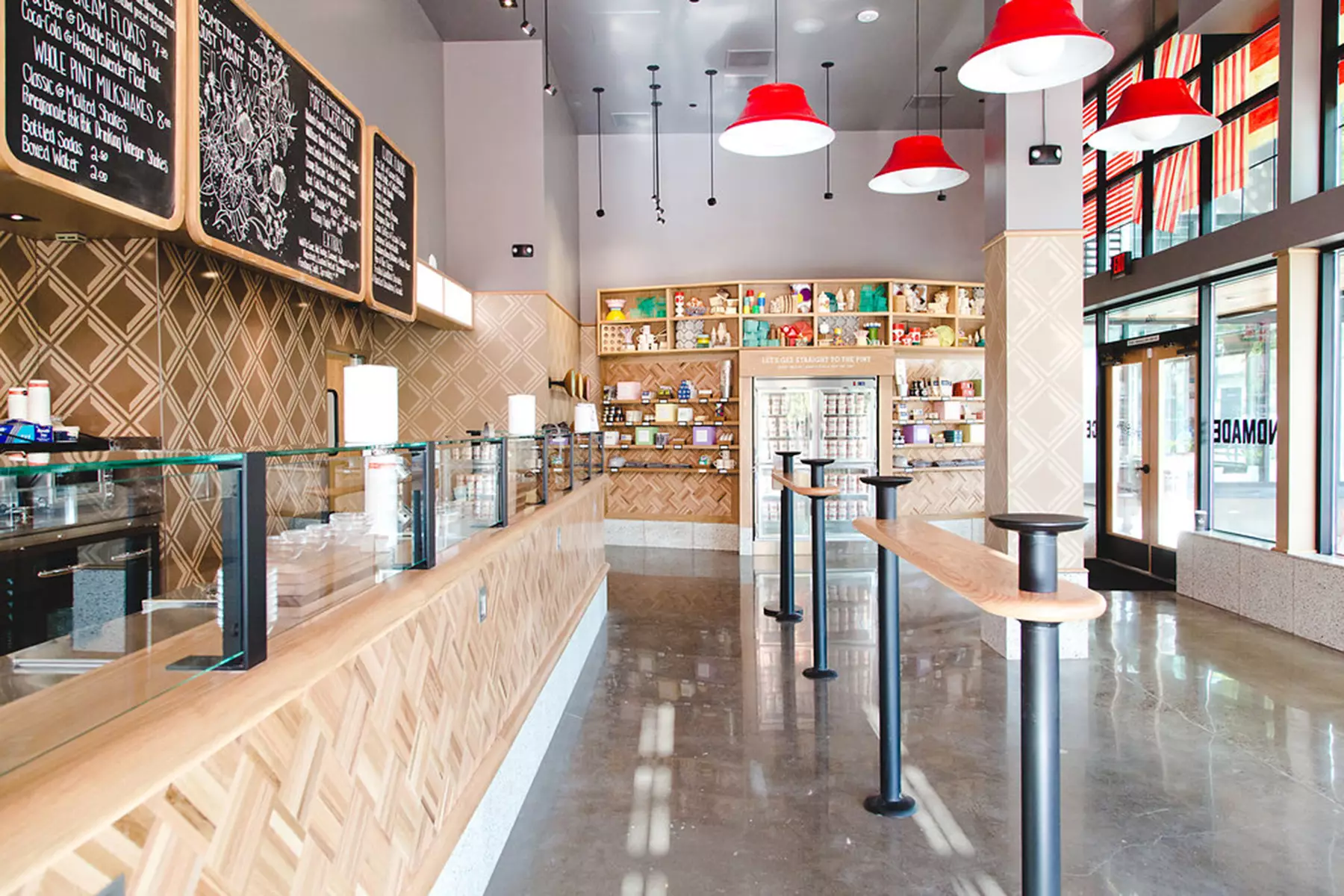 Interieur van Salt & Straw in Portland, OR