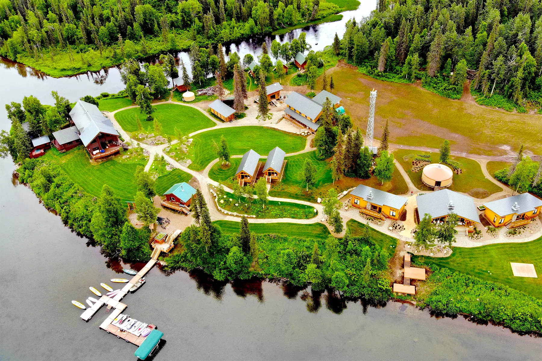 Tordrillo Mountain Lodge-ның әуе көрінісі