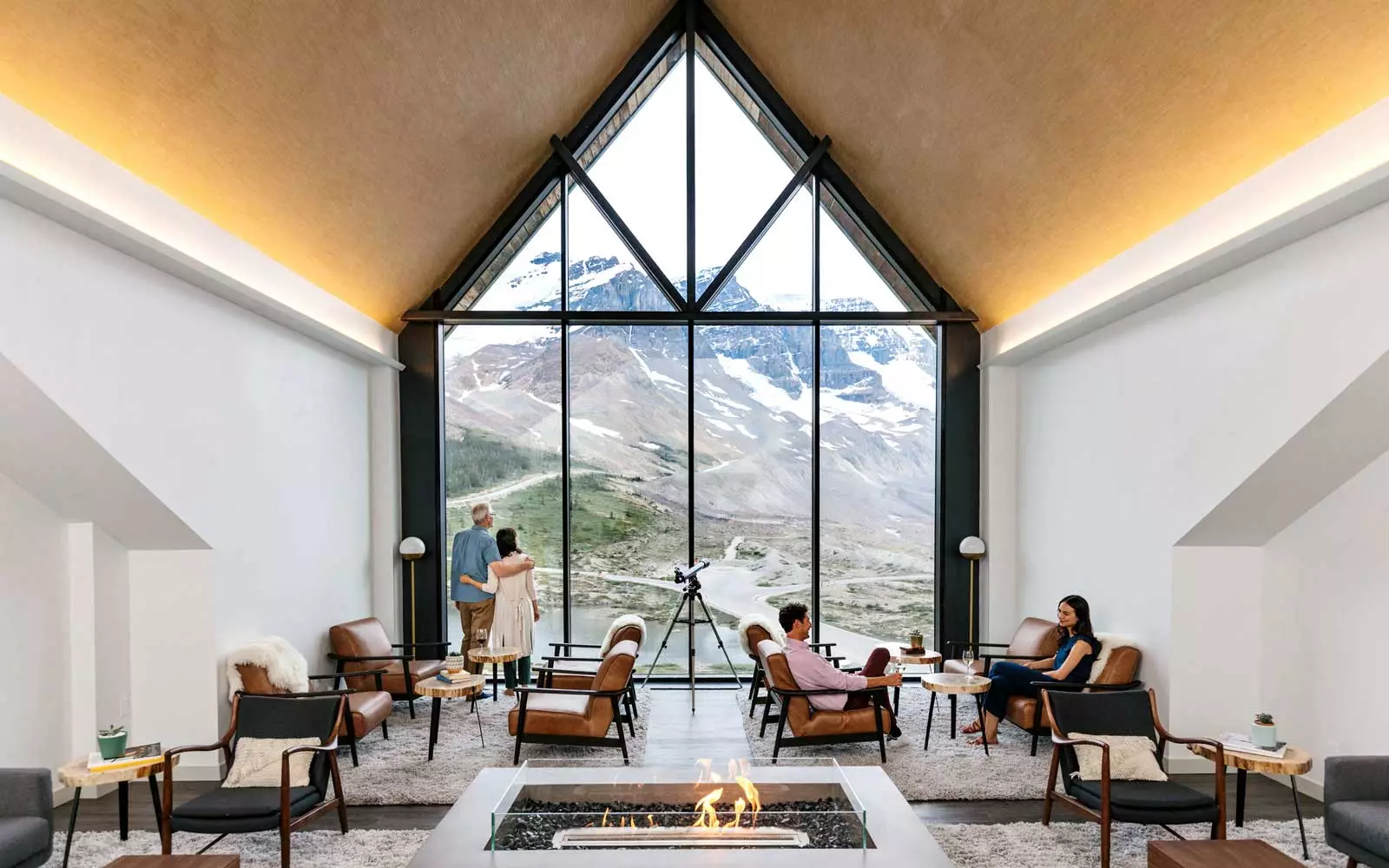 Вітальня в Glacier View Lodge, Джаспер, Канада