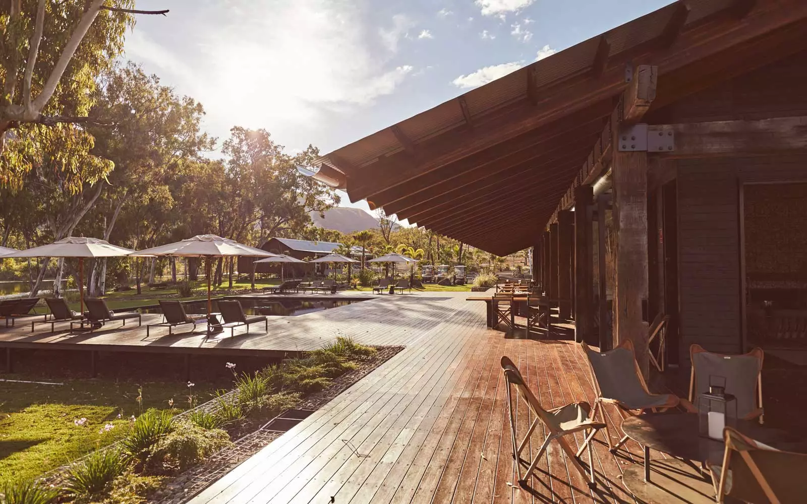 Mount Mulligan Lodge-Deck, Mareeba, Australien