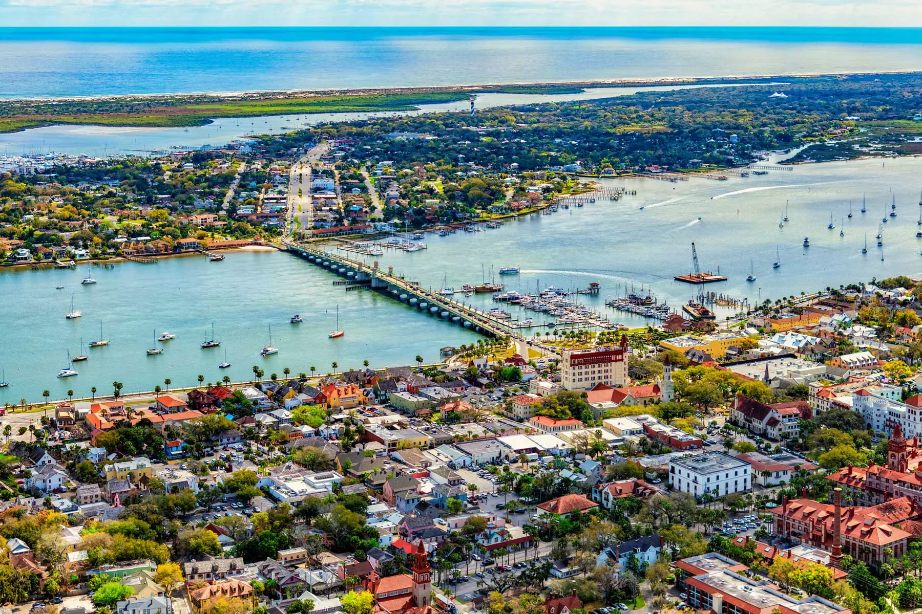 Saint Augustine, Florida ពីខាងលើ