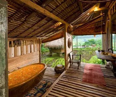 Banheiras de hotel mais legais: Bambu Indah