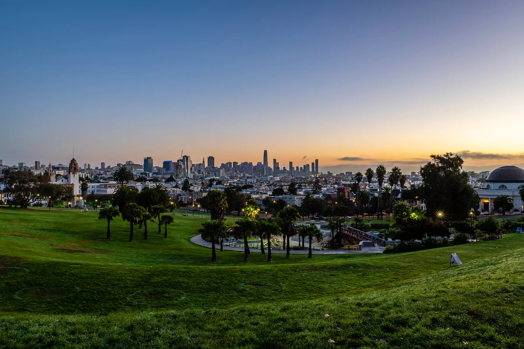 Mission Dolores Park at Dawn