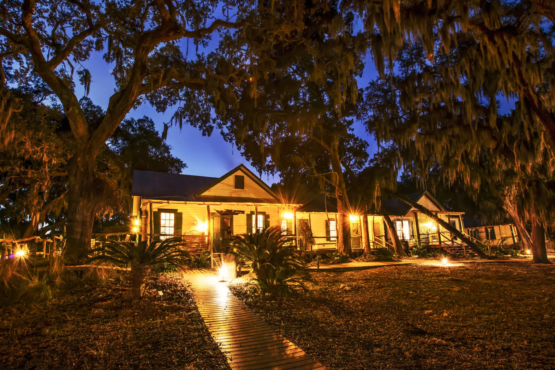 Lodge Little St. Simons Islandilla Georgiassa yöllä