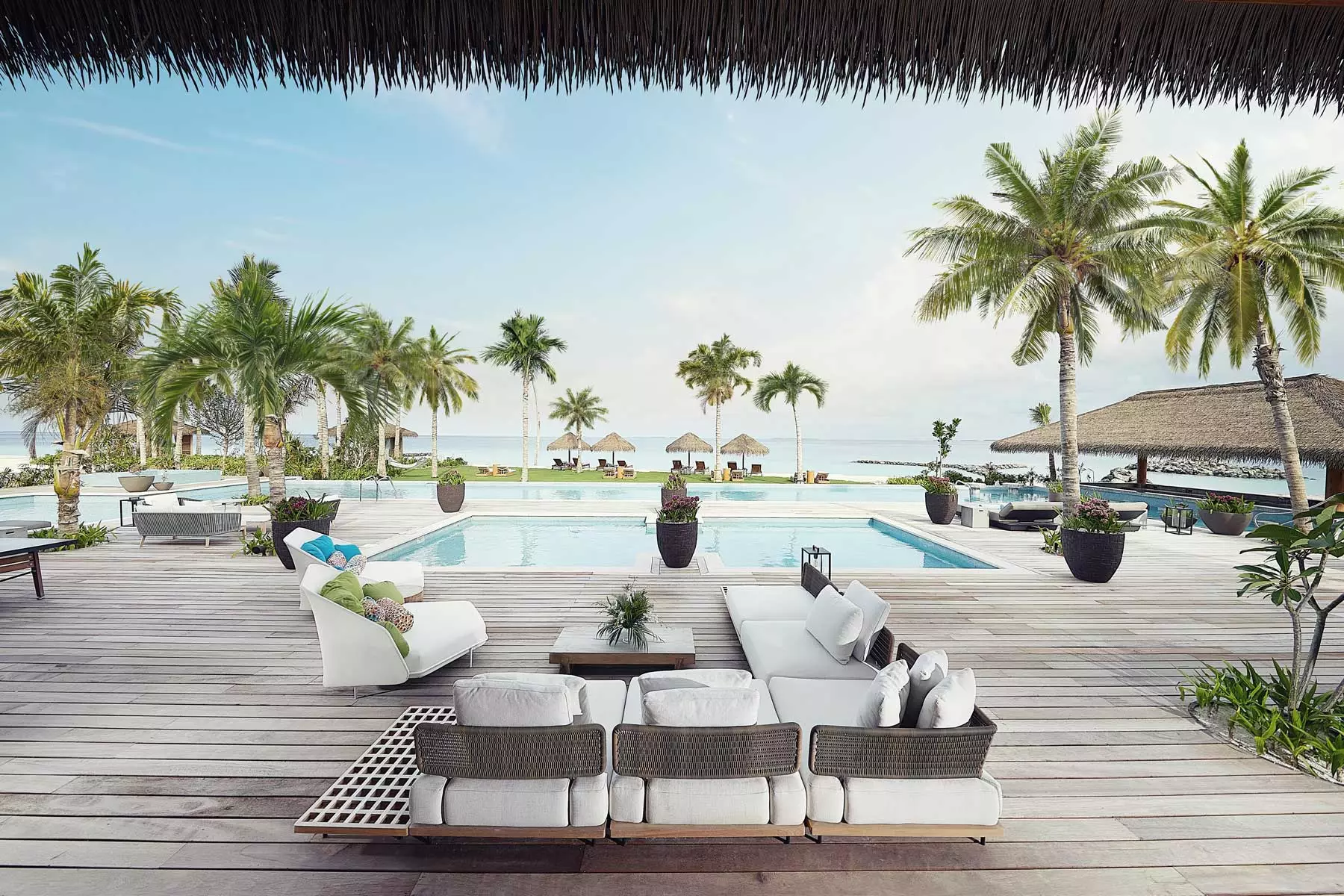 La naĝejareo de Waldorf Astoria Maldives Ithaafushi