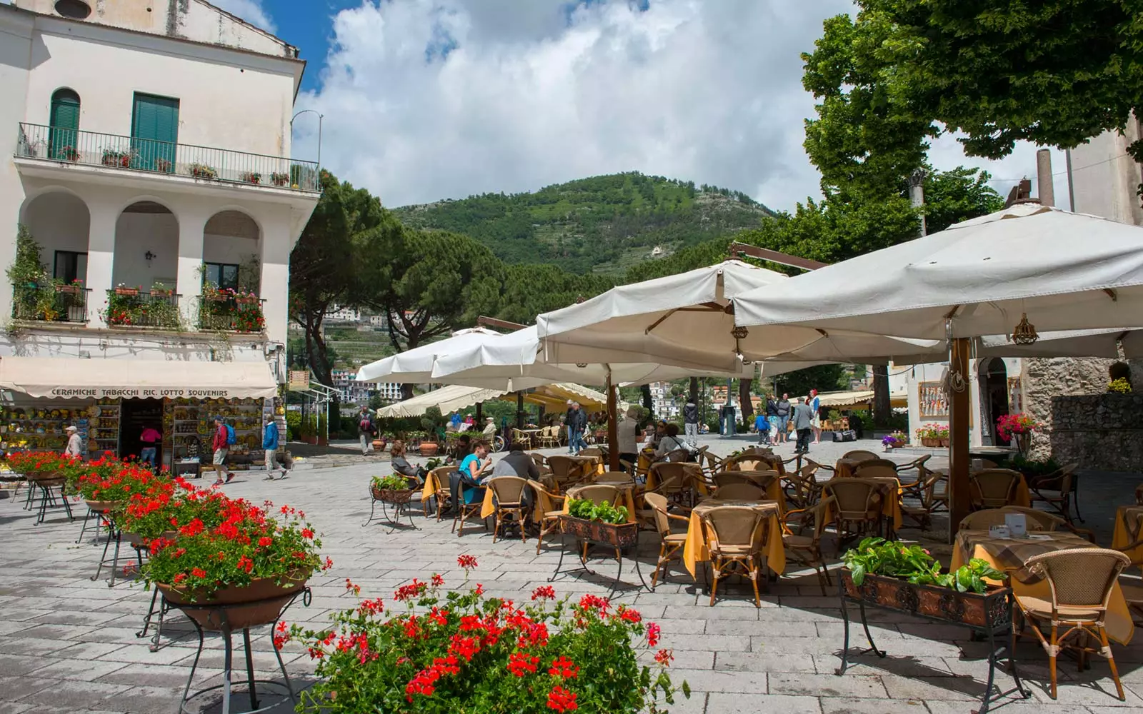 Piazza, Ravello, Amalfi Coast ប្រទេសអ៊ីតាលី