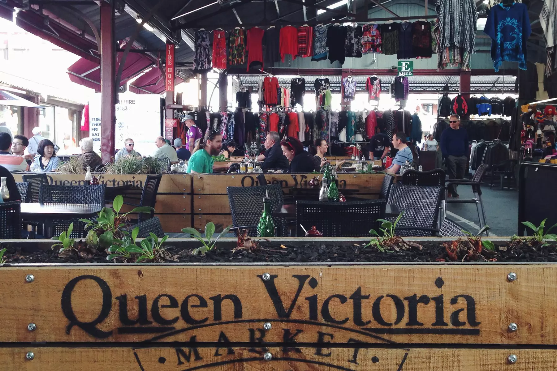 frukost på Queen Victoria Market i Melbourne, Australien