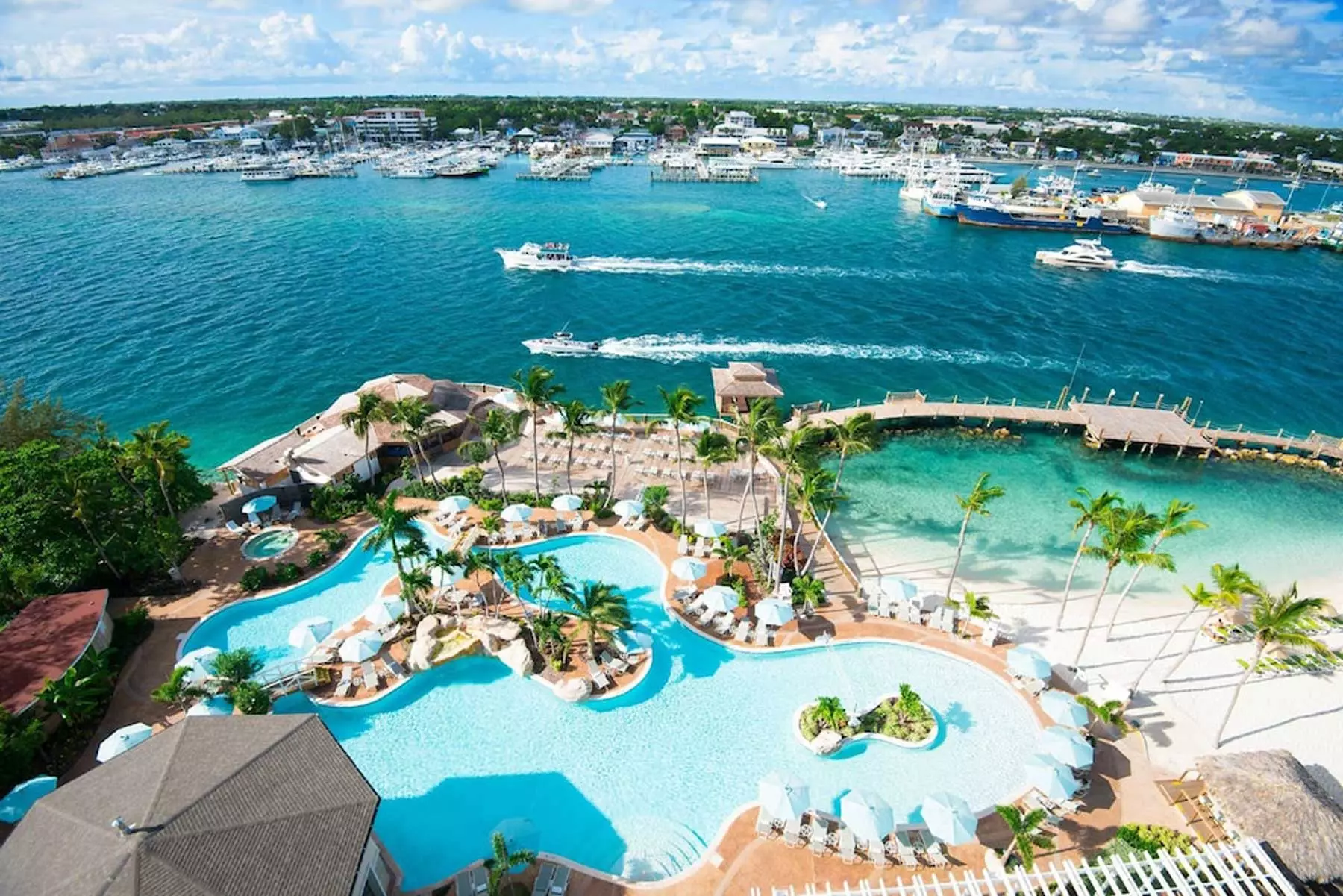 Pemandangan udara Pulau Warwick Paradise - Dewasa Sahaja, Pulau Paradise, Bahamas