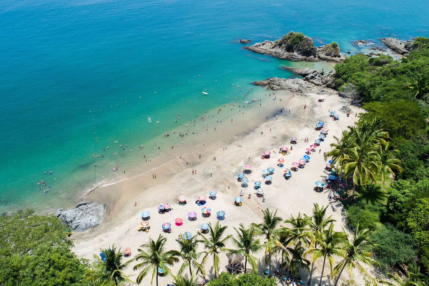 Playa Los Muertos vaizdas iš oro