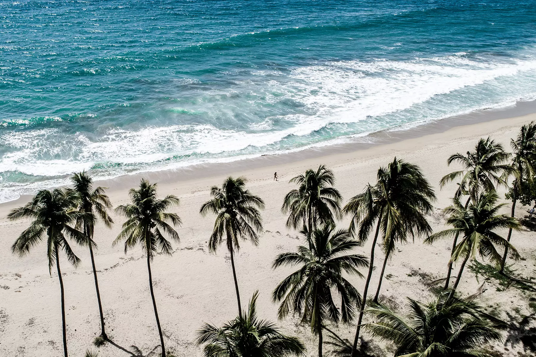 Luchtfoto van een strand in San Pancho